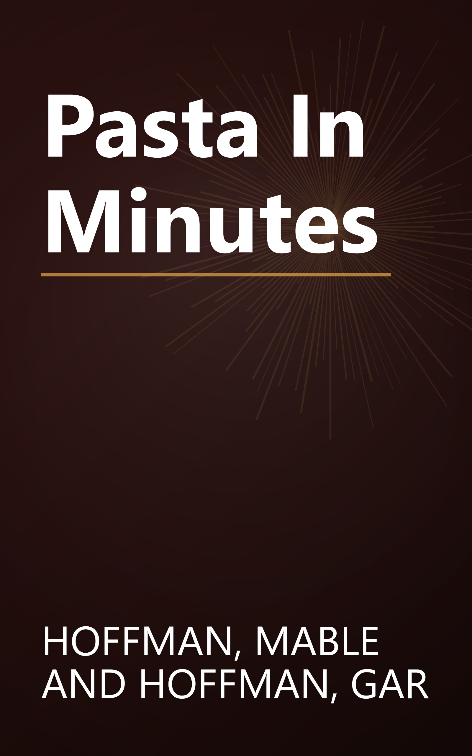 Pasta In Minutes book cover