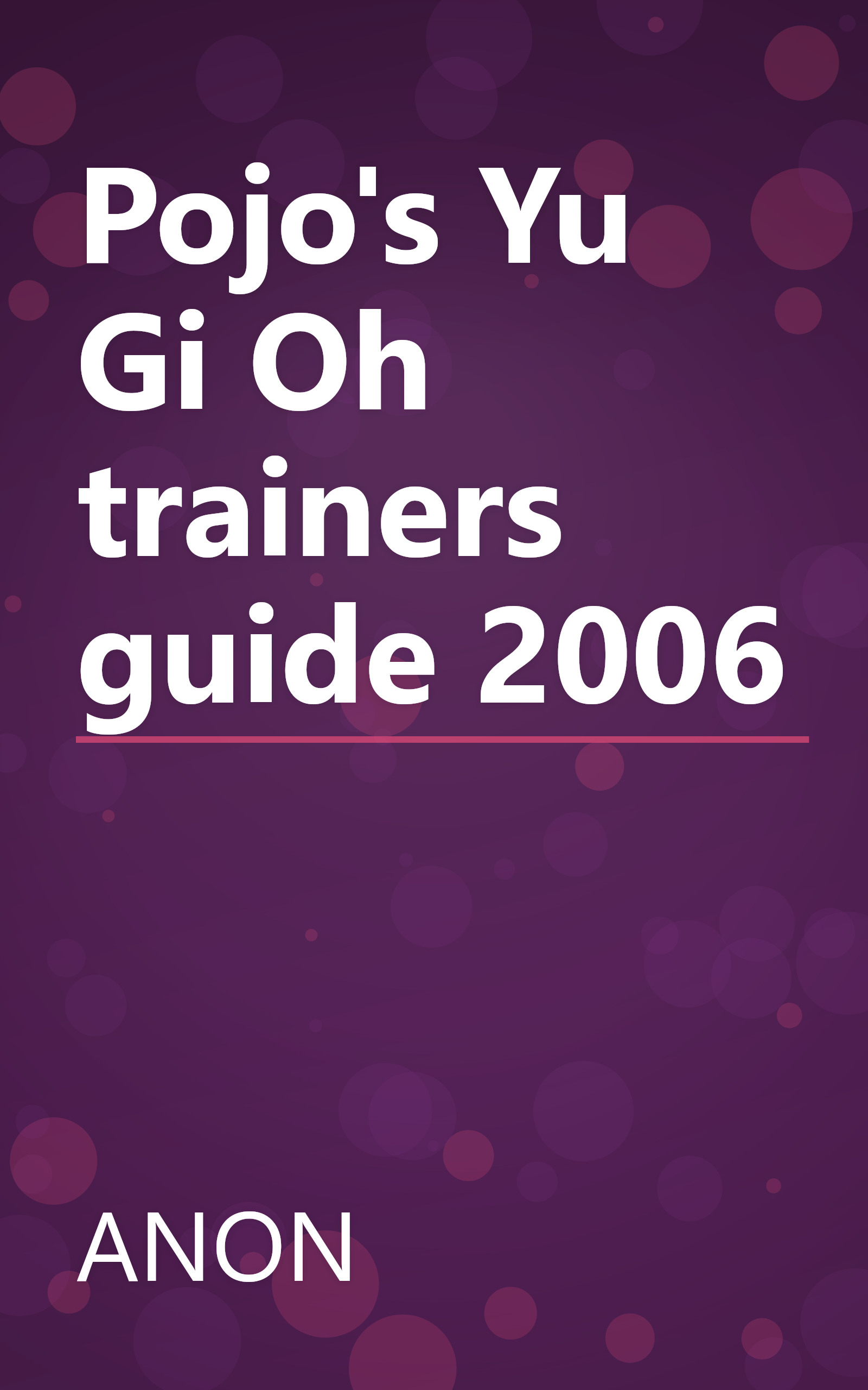 Pojo's Yu Gi Oh trainers guide 2006 book cover