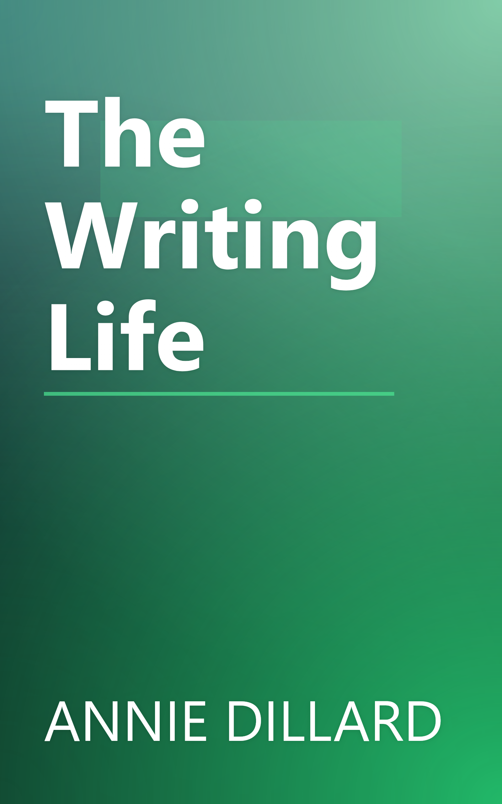 The Writing Life book cover