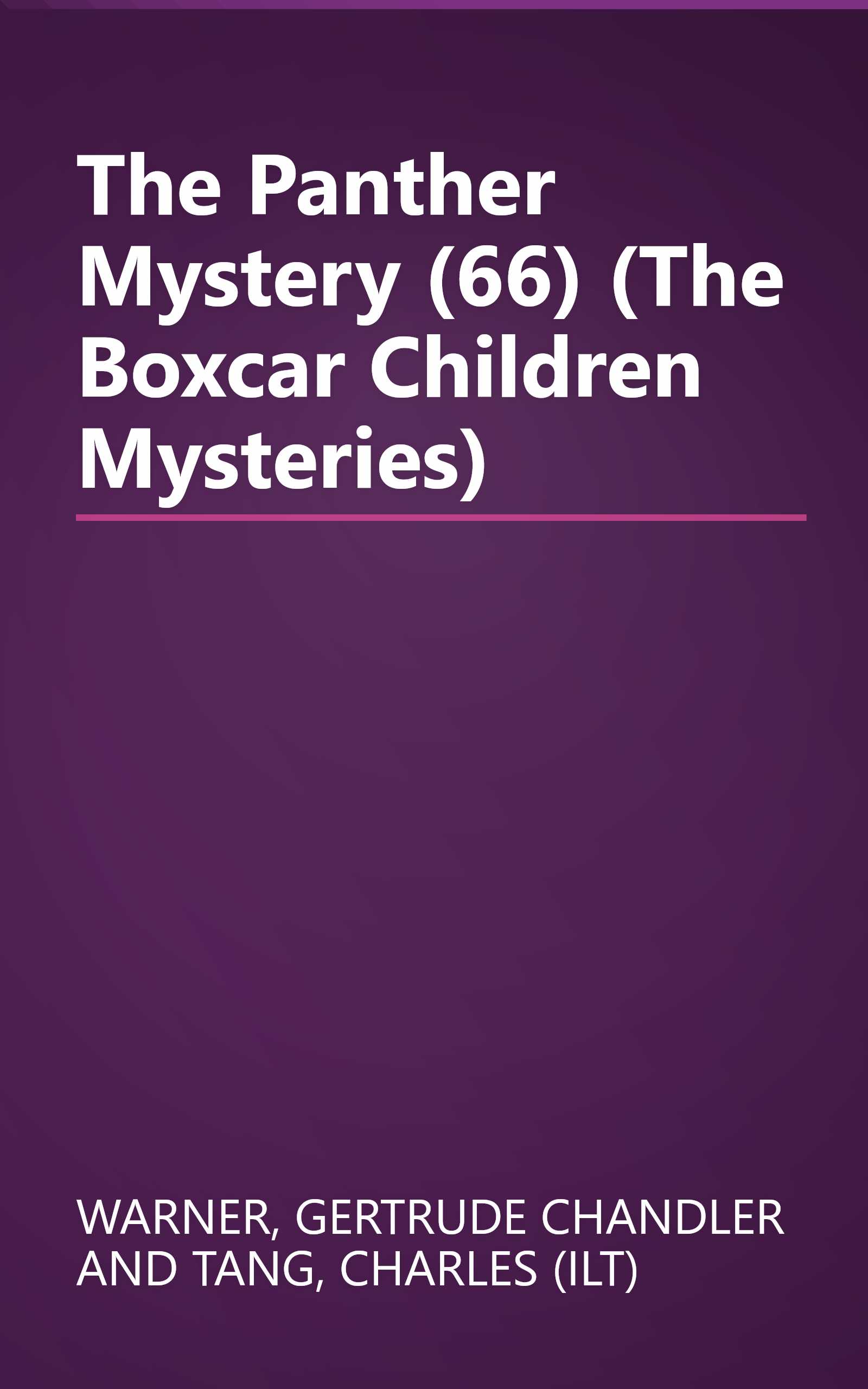 The Panther Mystery (66) (The Boxcar Children Mysteries) book cover