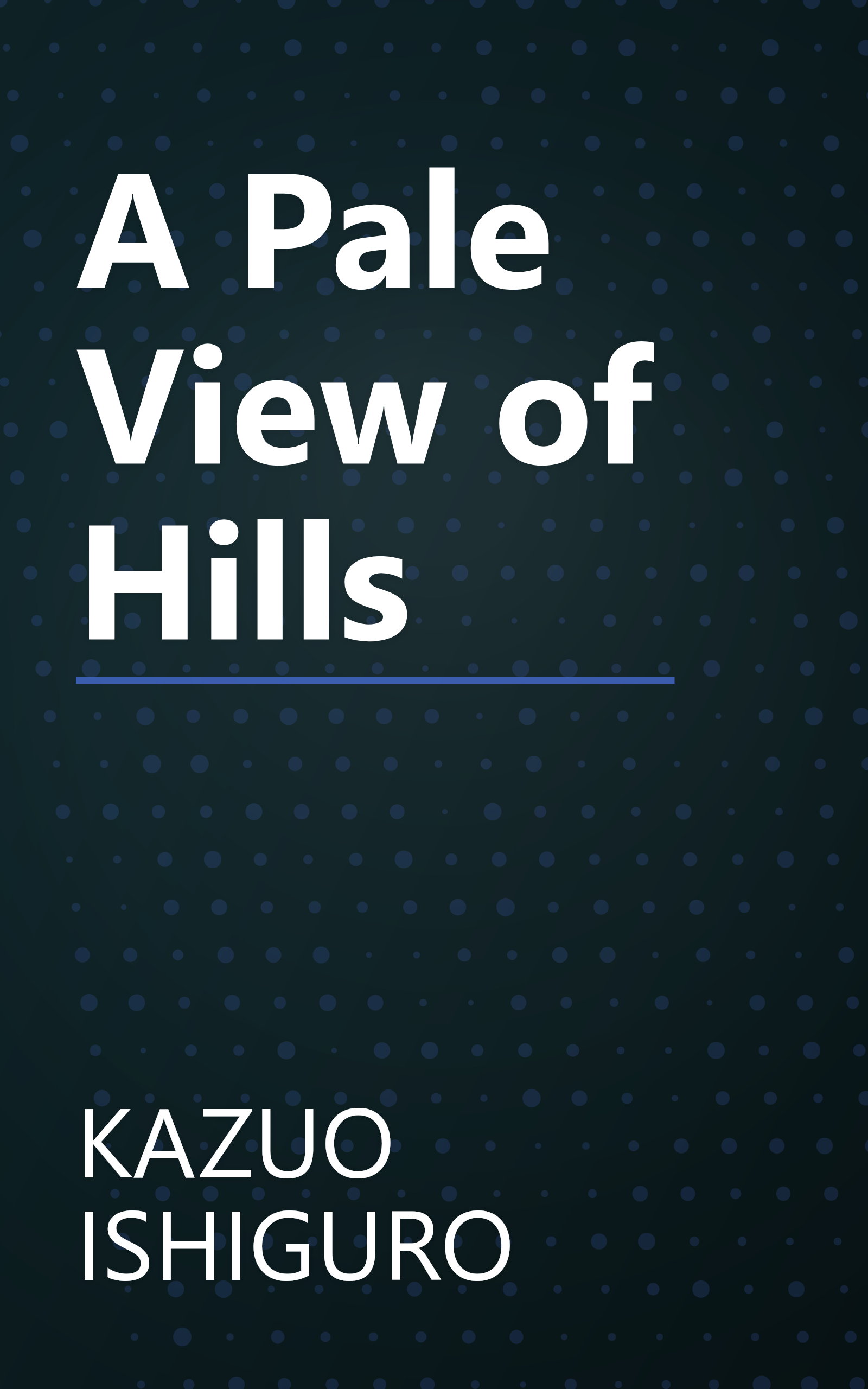 A Pale View of Hills book cover