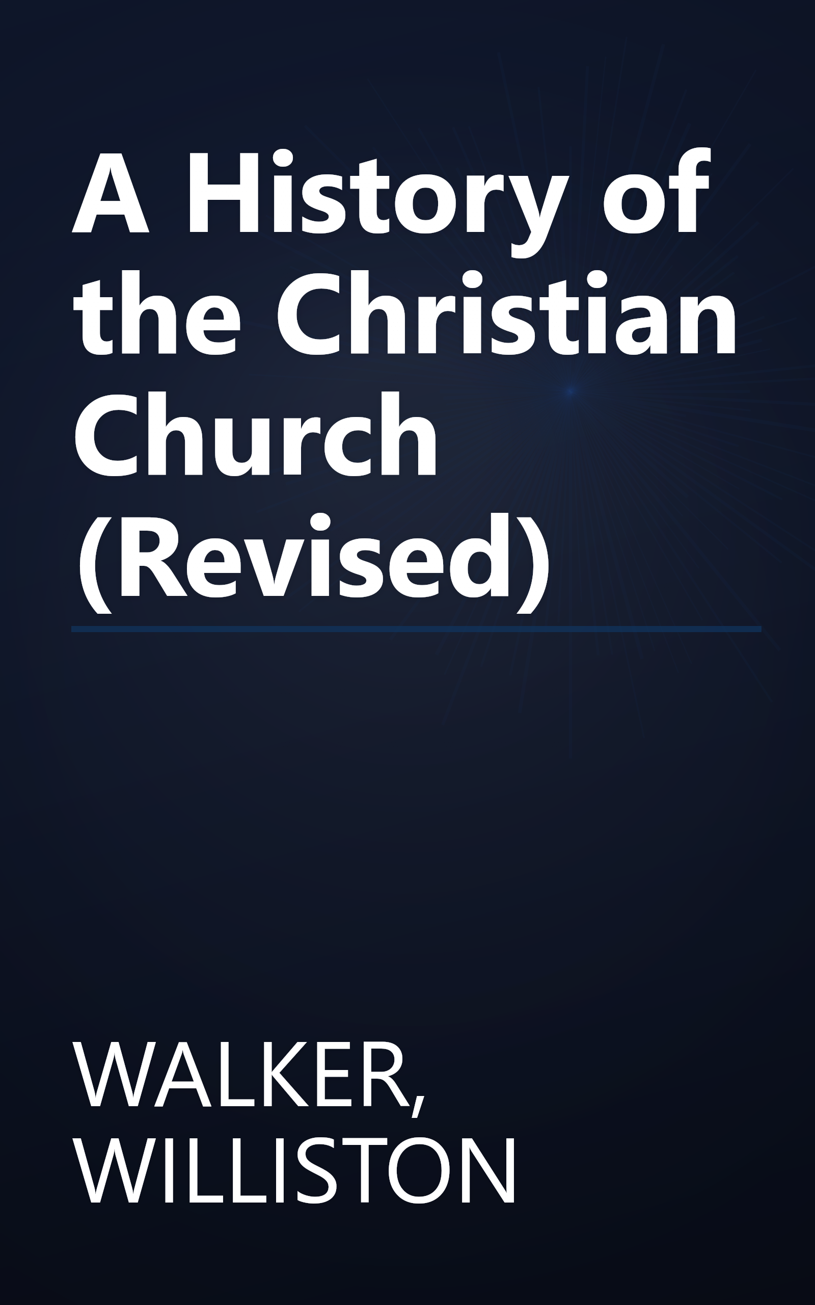 A History of the Christian Church (Revised) book cover