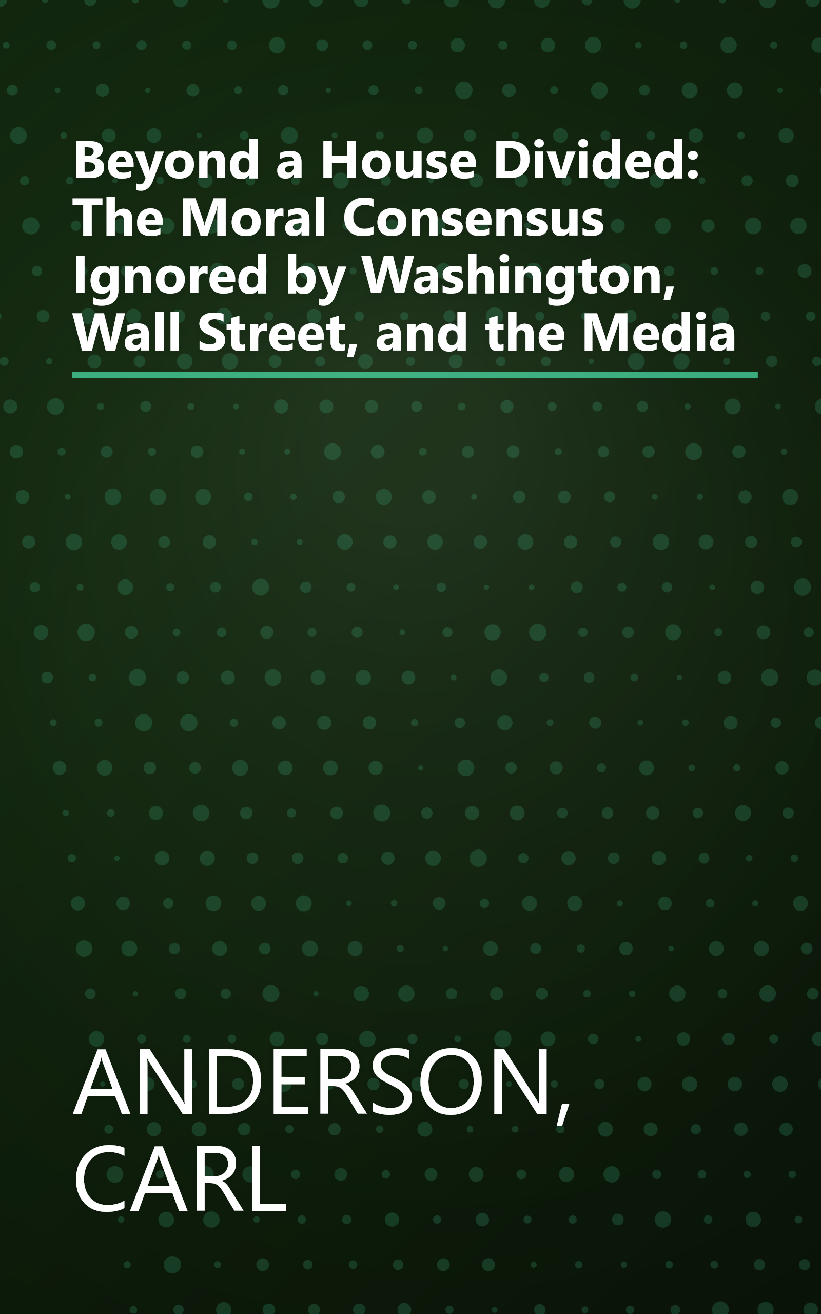 Beyond a House Divided: The Moral Consensus Ignored by Washington, Wall Street, and the Media book cover