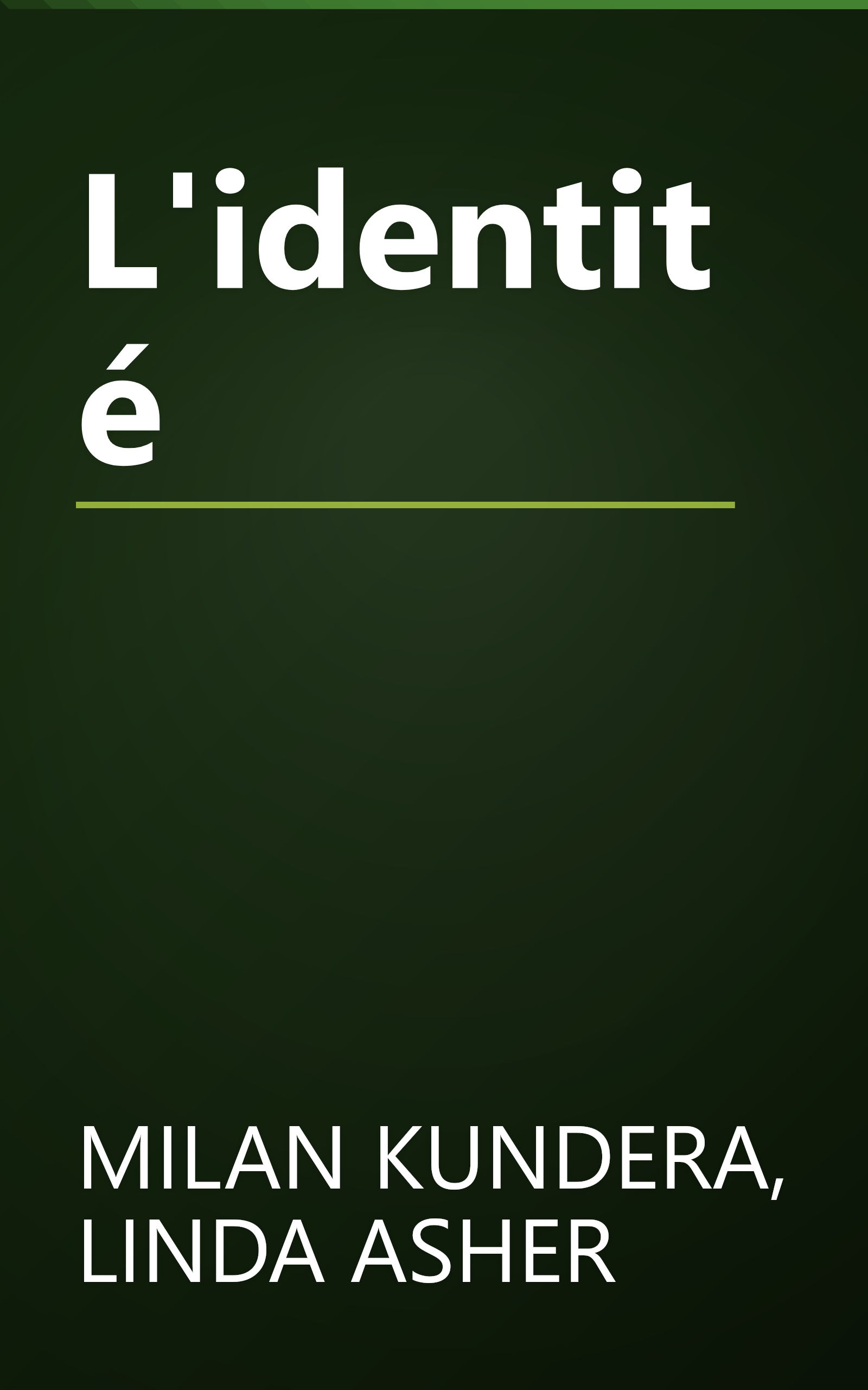 L'identité book cover