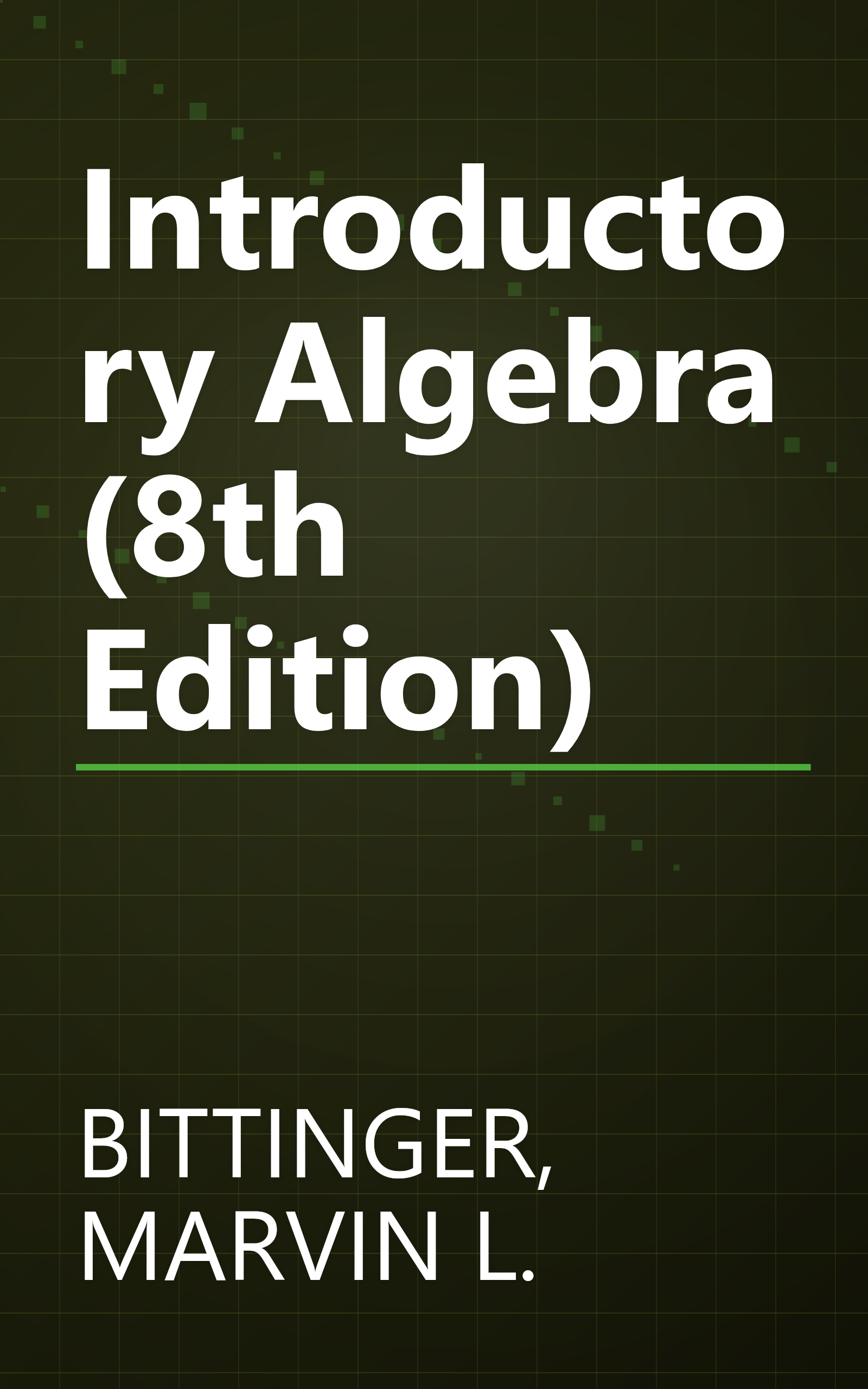 Introductory Algebra (8th Edition) book cover