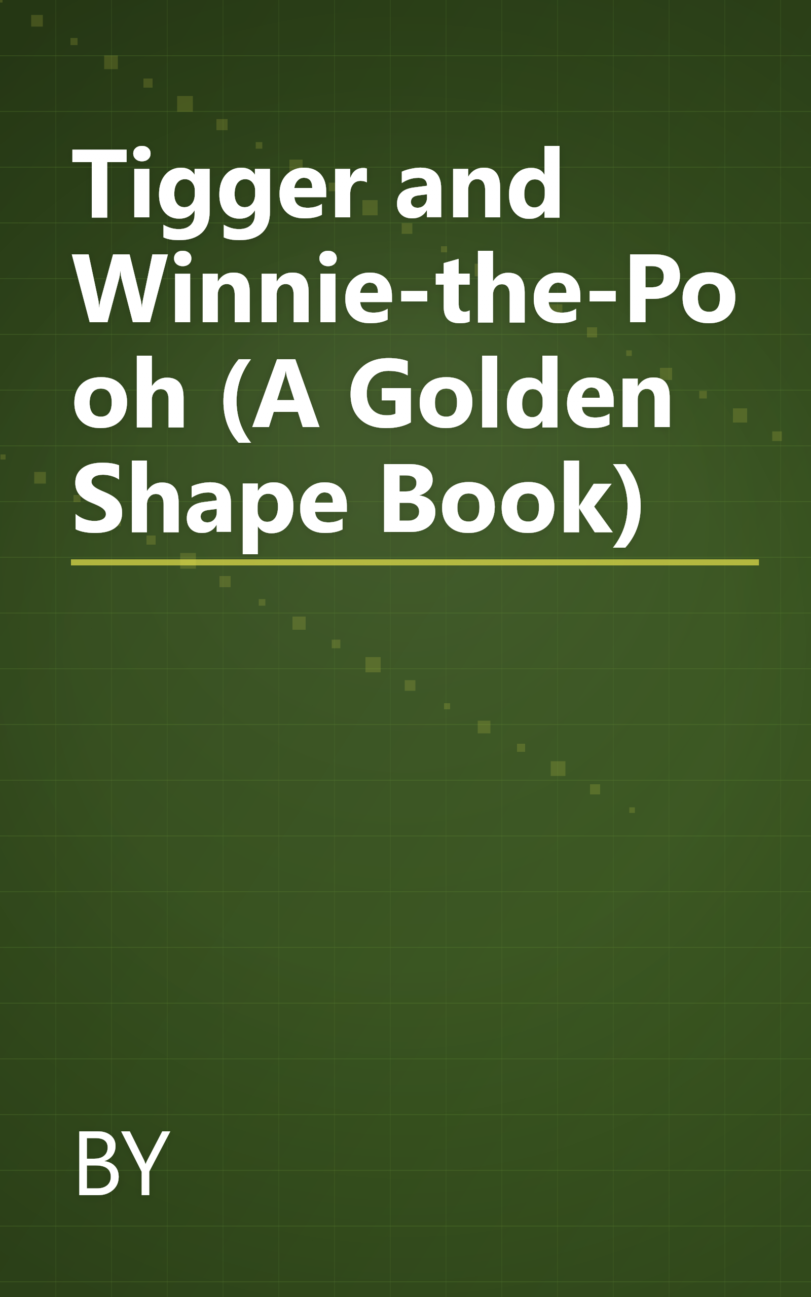 Tigger and Winnie-the-Pooh (A Golden Shape Book) book cover