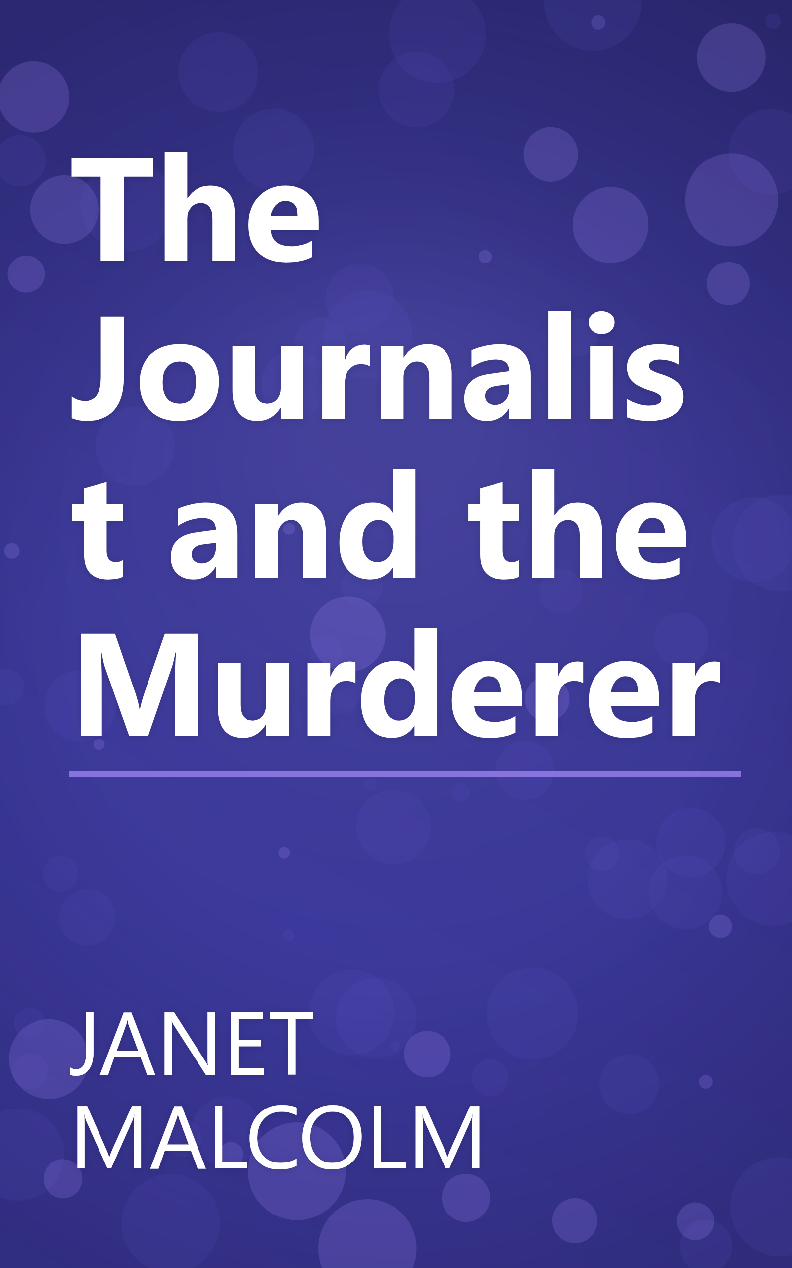 The Journalist and the Murderer book cover