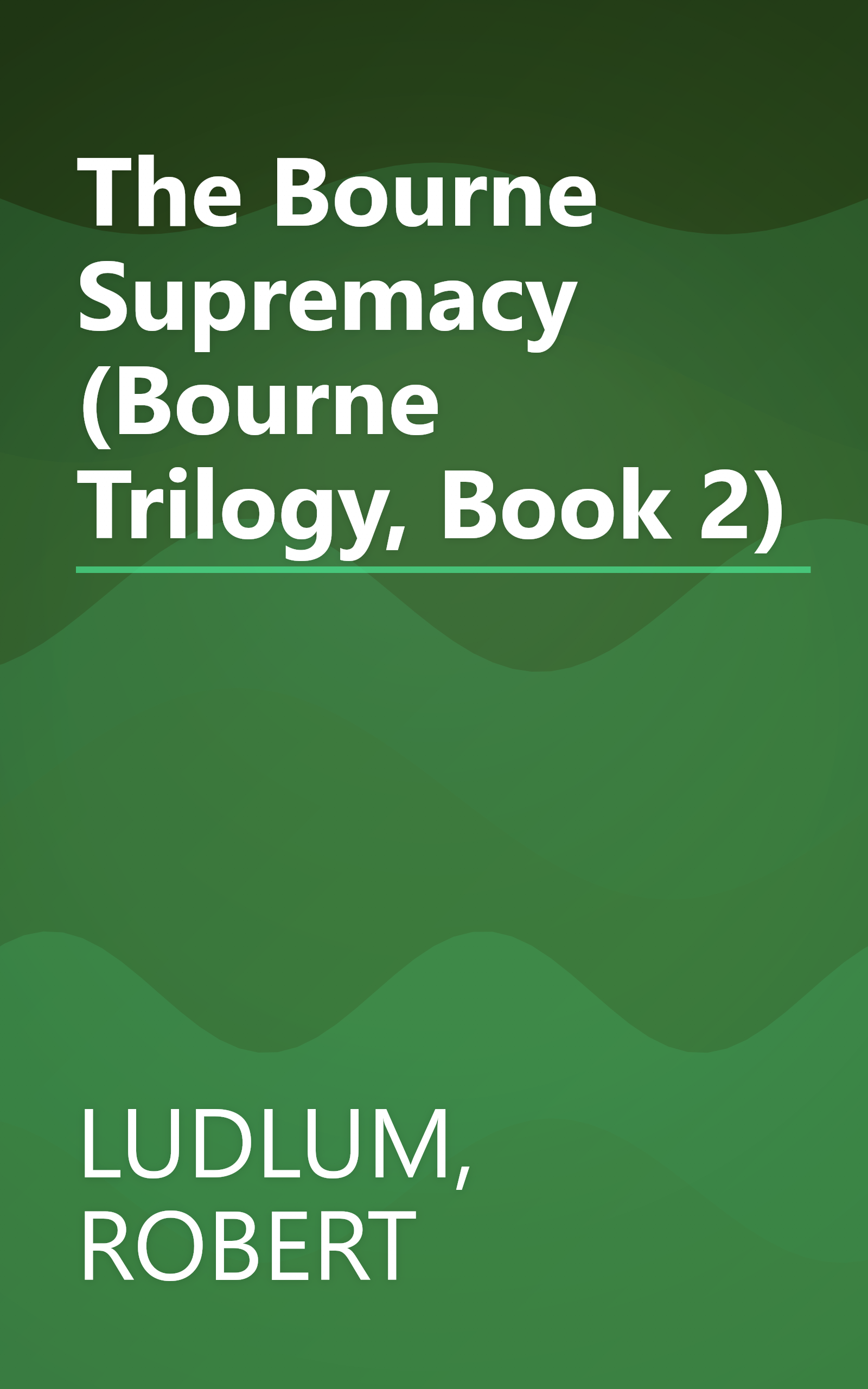 The Bourne Supremacy (Bourne Trilogy, Book 2) book cover
