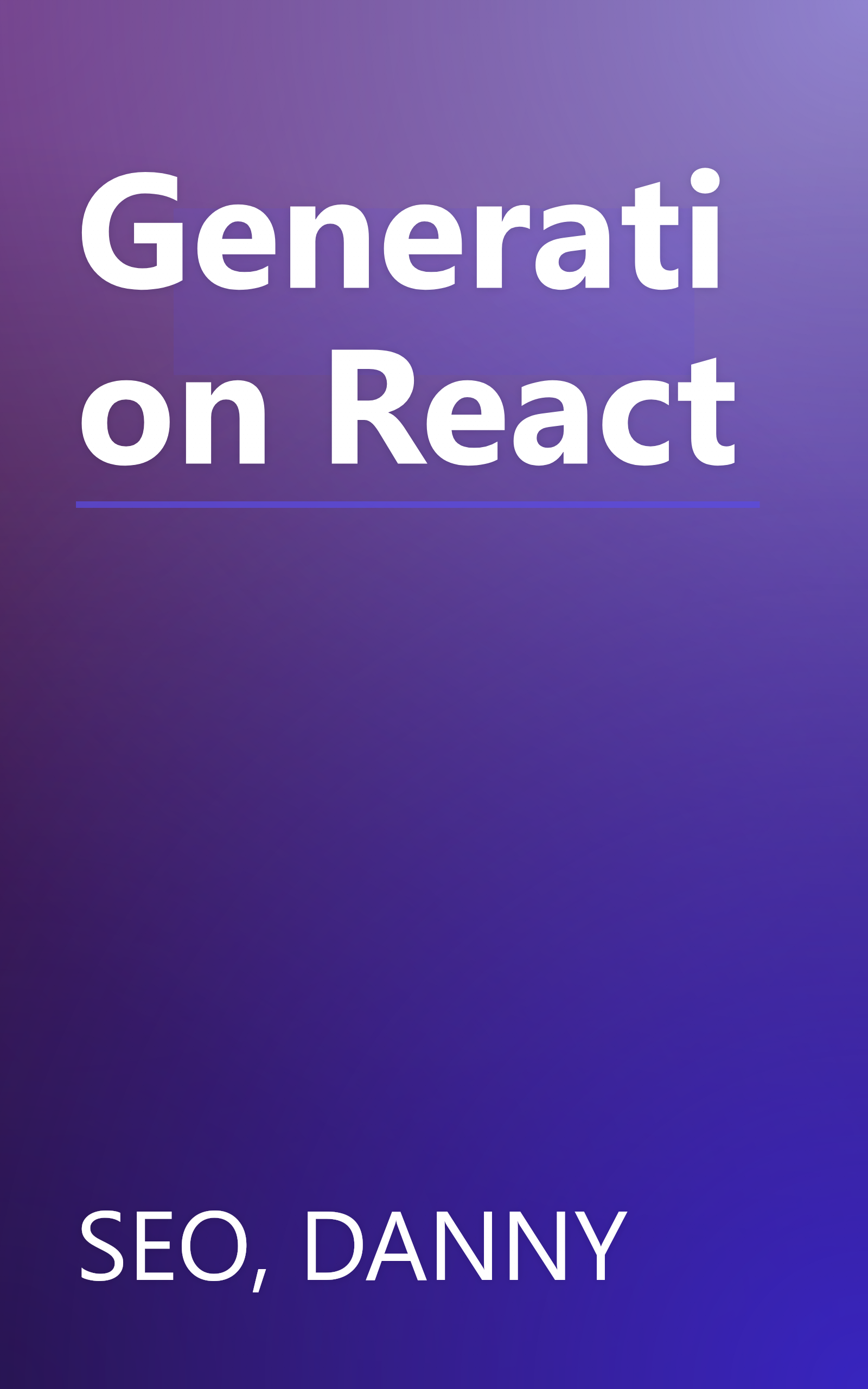 Generation React book cover