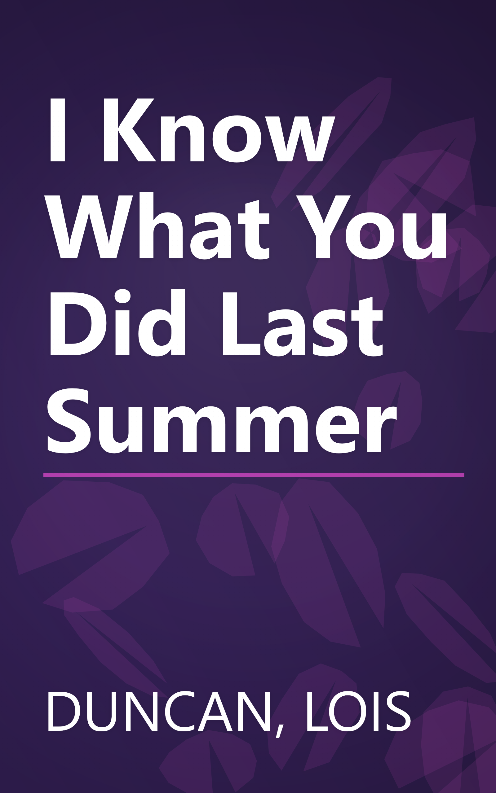 I Know What You Did Last Summer book cover