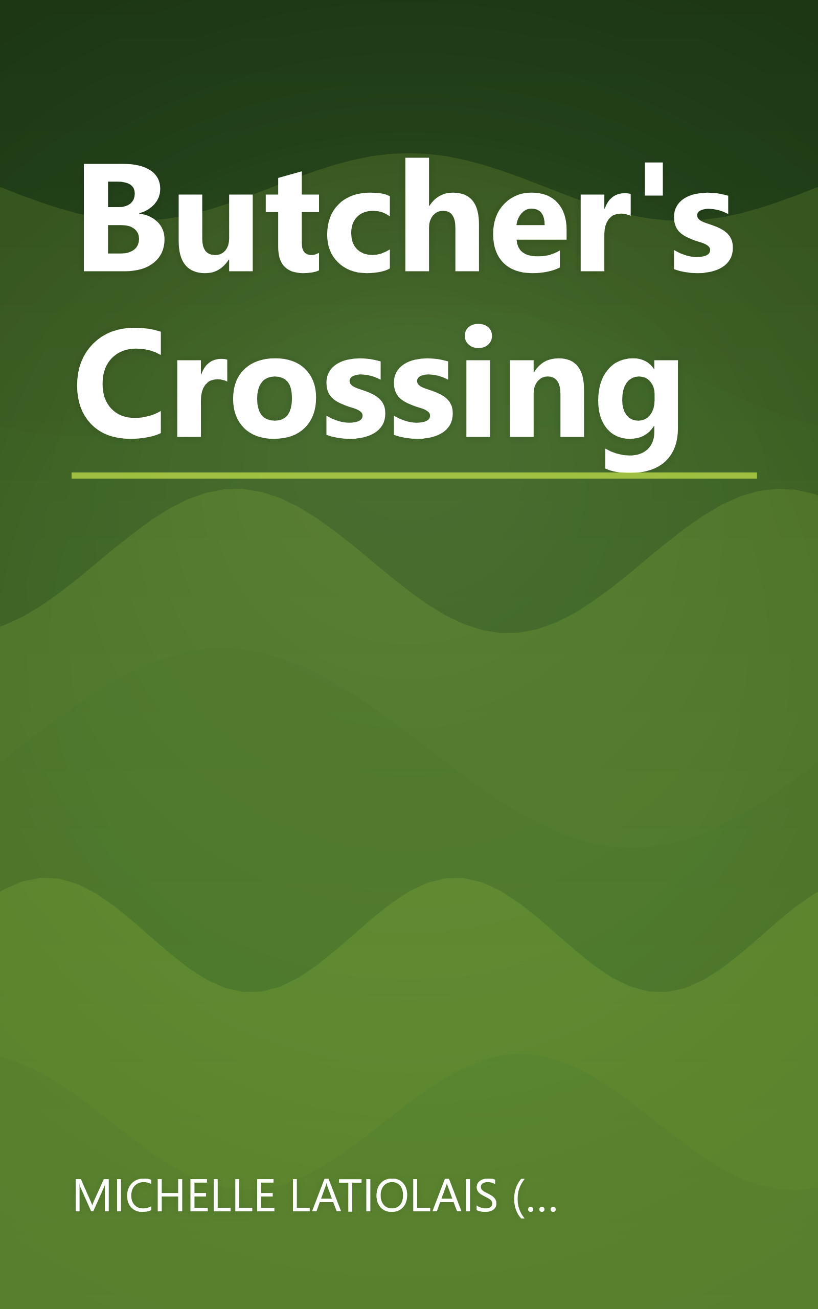 Butcher's Crossing book cover