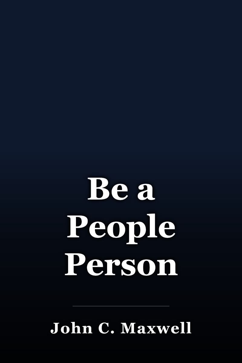 Be a People Person book cover