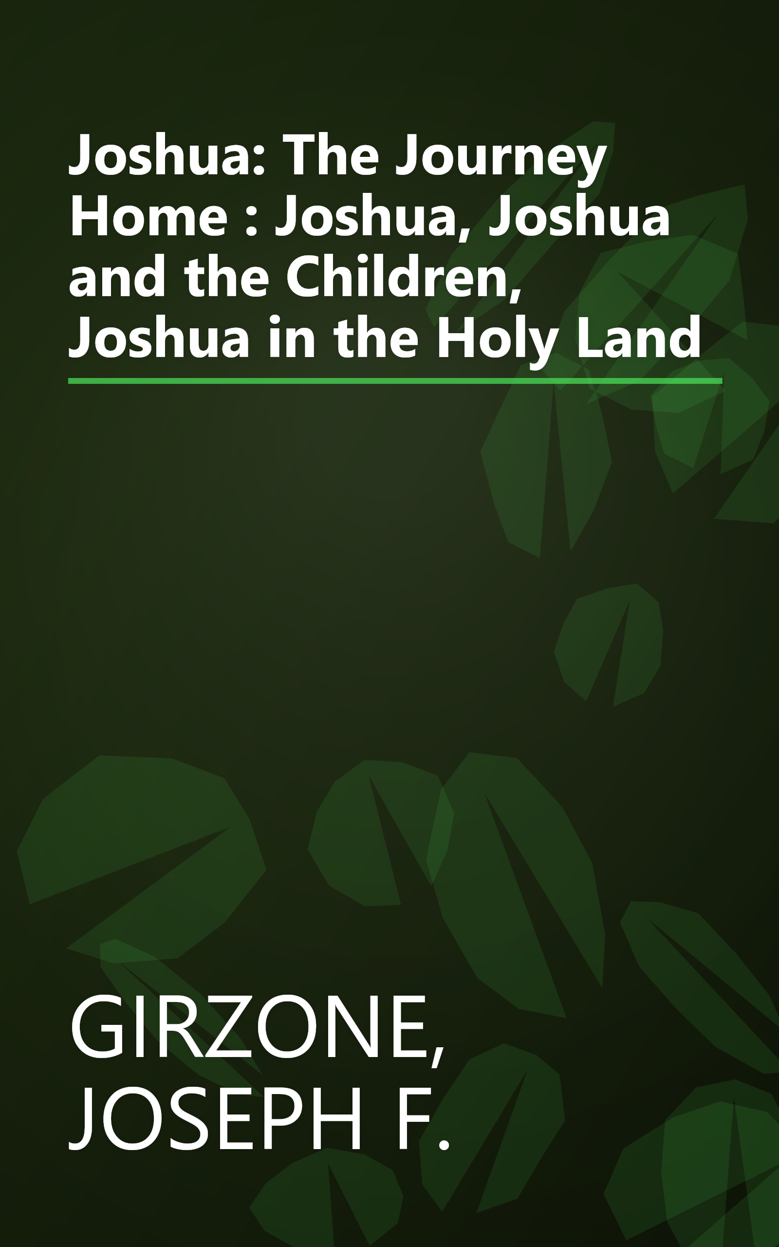Joshua: The Journey Home : Joshua, Joshua and the Children, Joshua in the Holy Land book cover