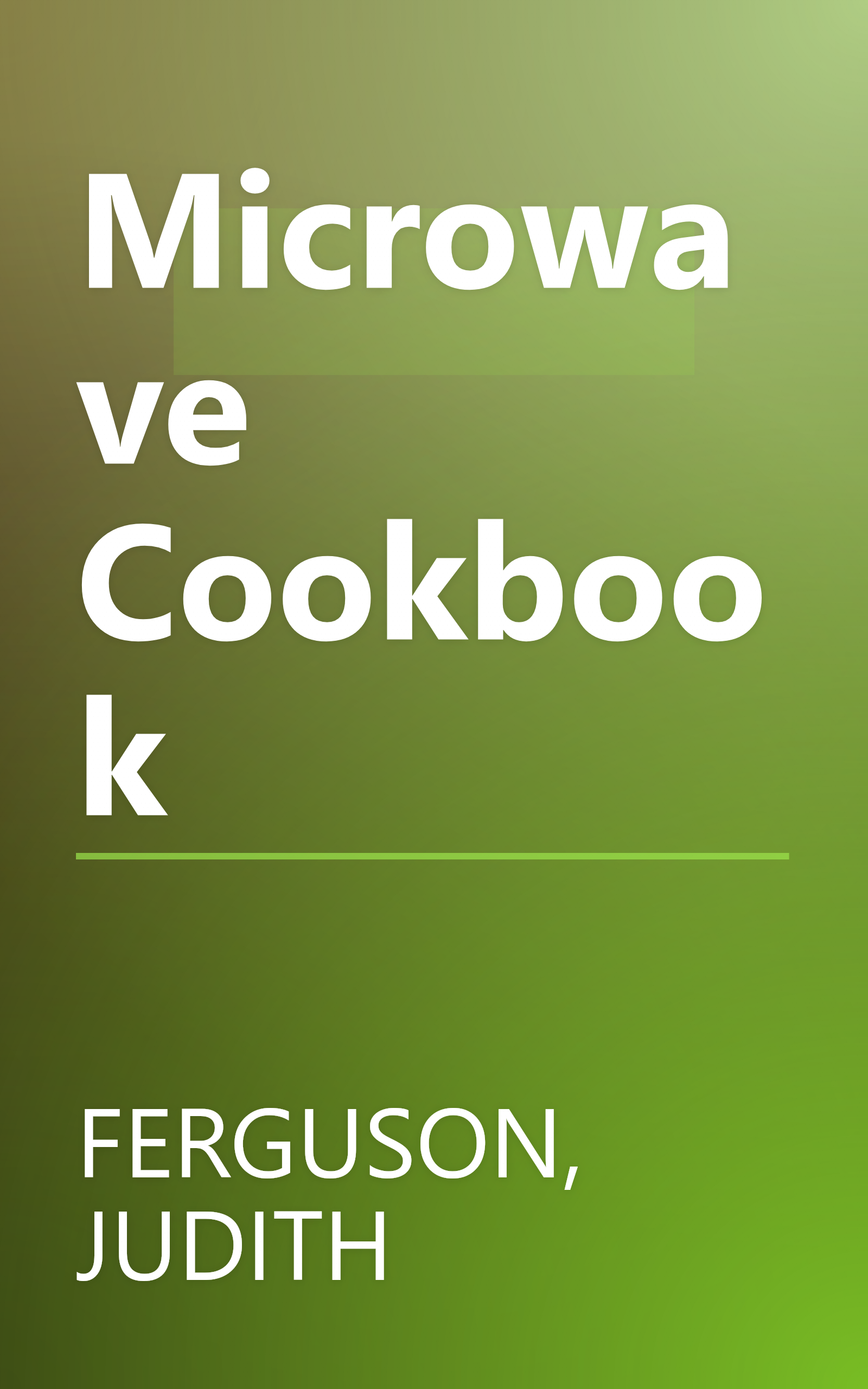 Microwave Cookbook book cover