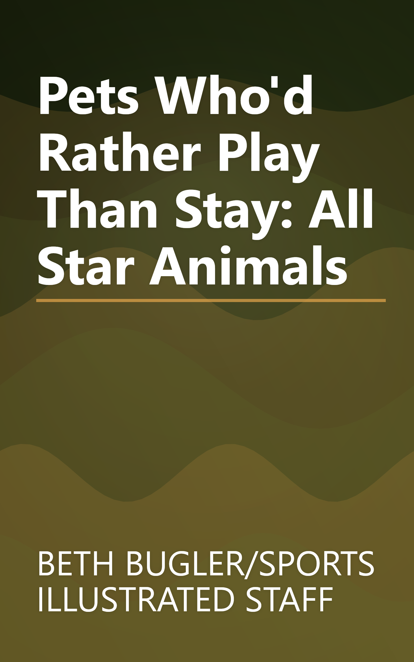 Pets Who'd Rather Play Than Stay: All Star Animals book cover