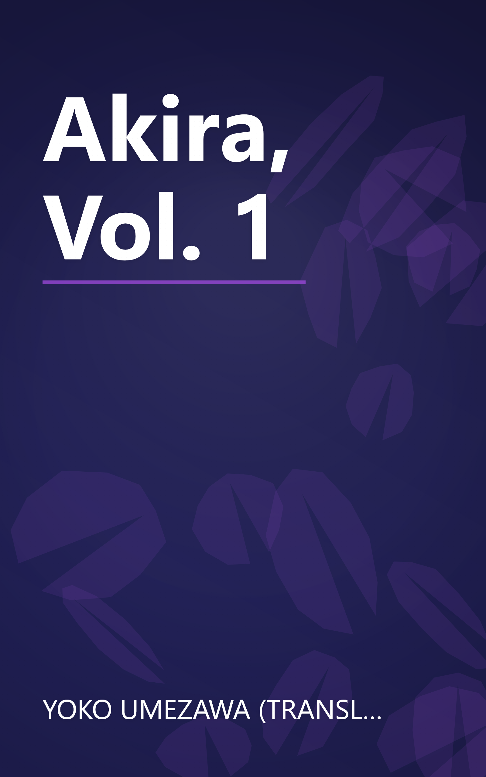 Akira, Vol. 1 book cover