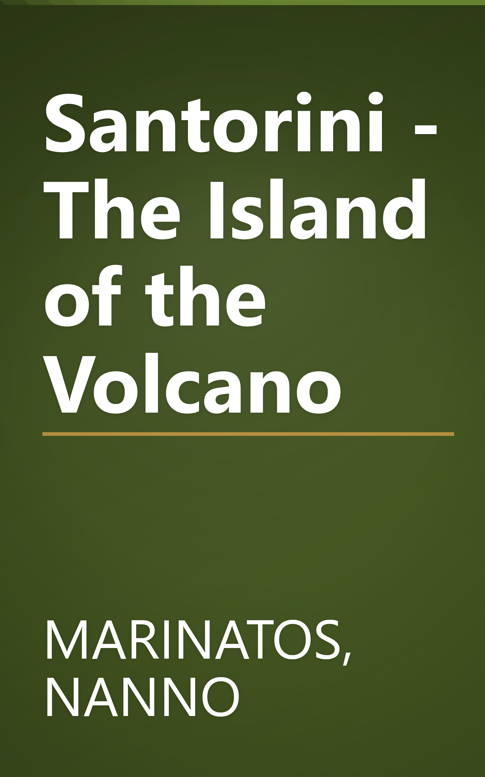 Santorini - The Island of the Volcano book cover