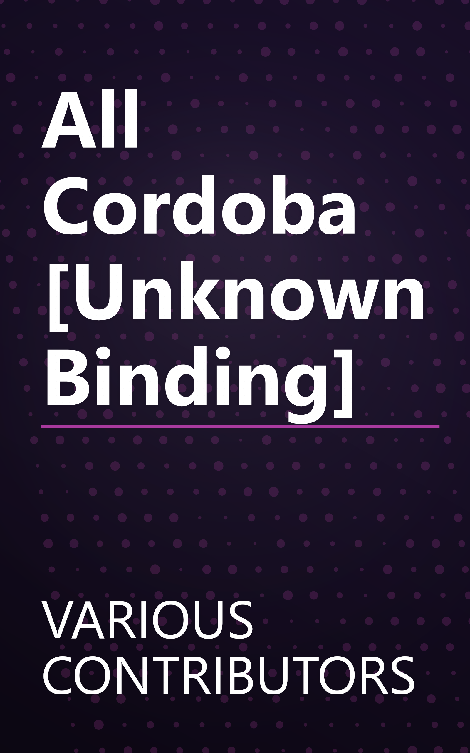 All Cordoba [Unknown Binding] book cover