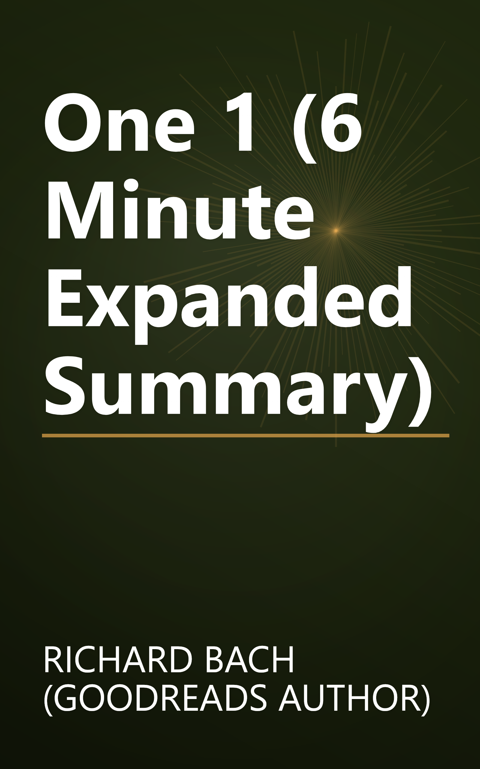 One 1 (6 Minute   Expanded Summary) book cover