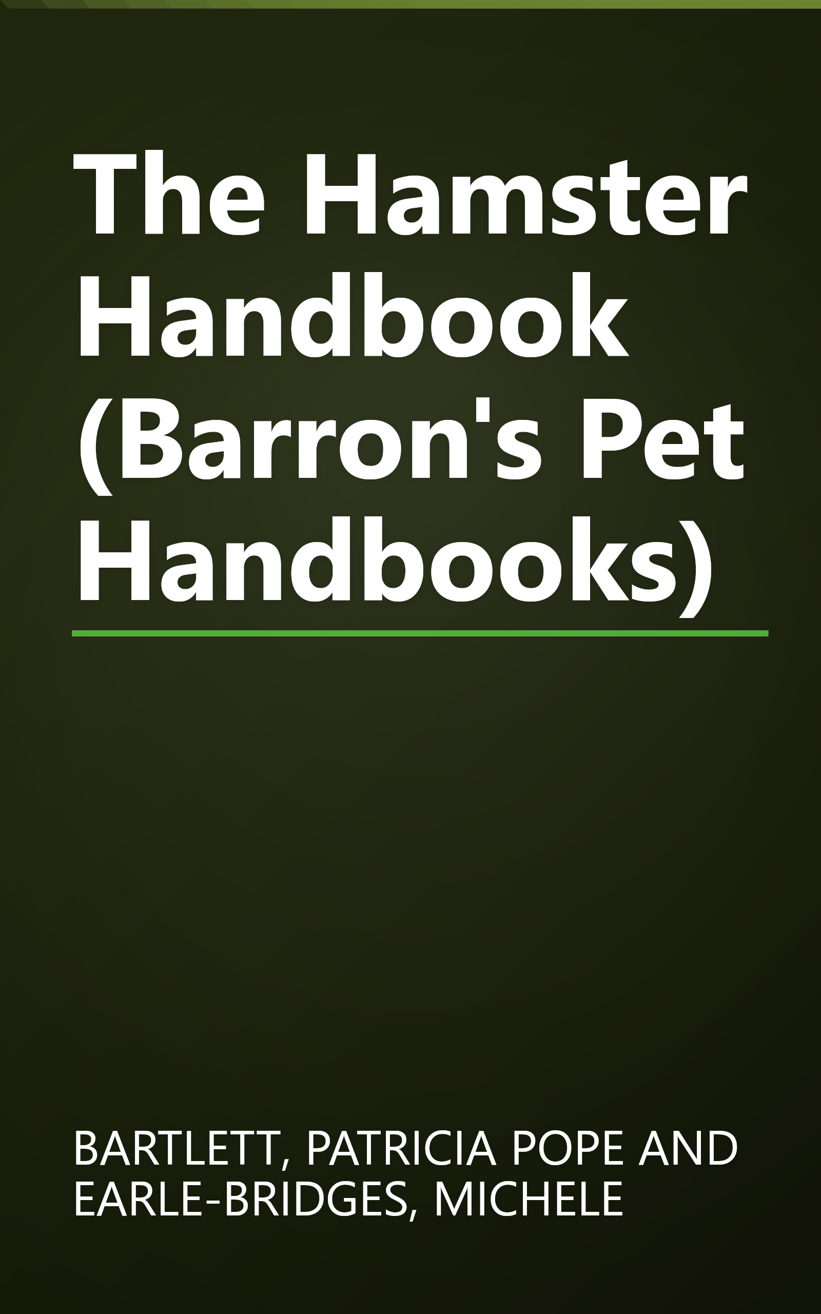 The Hamster Handbook (Barron's Pet Handbooks) book cover