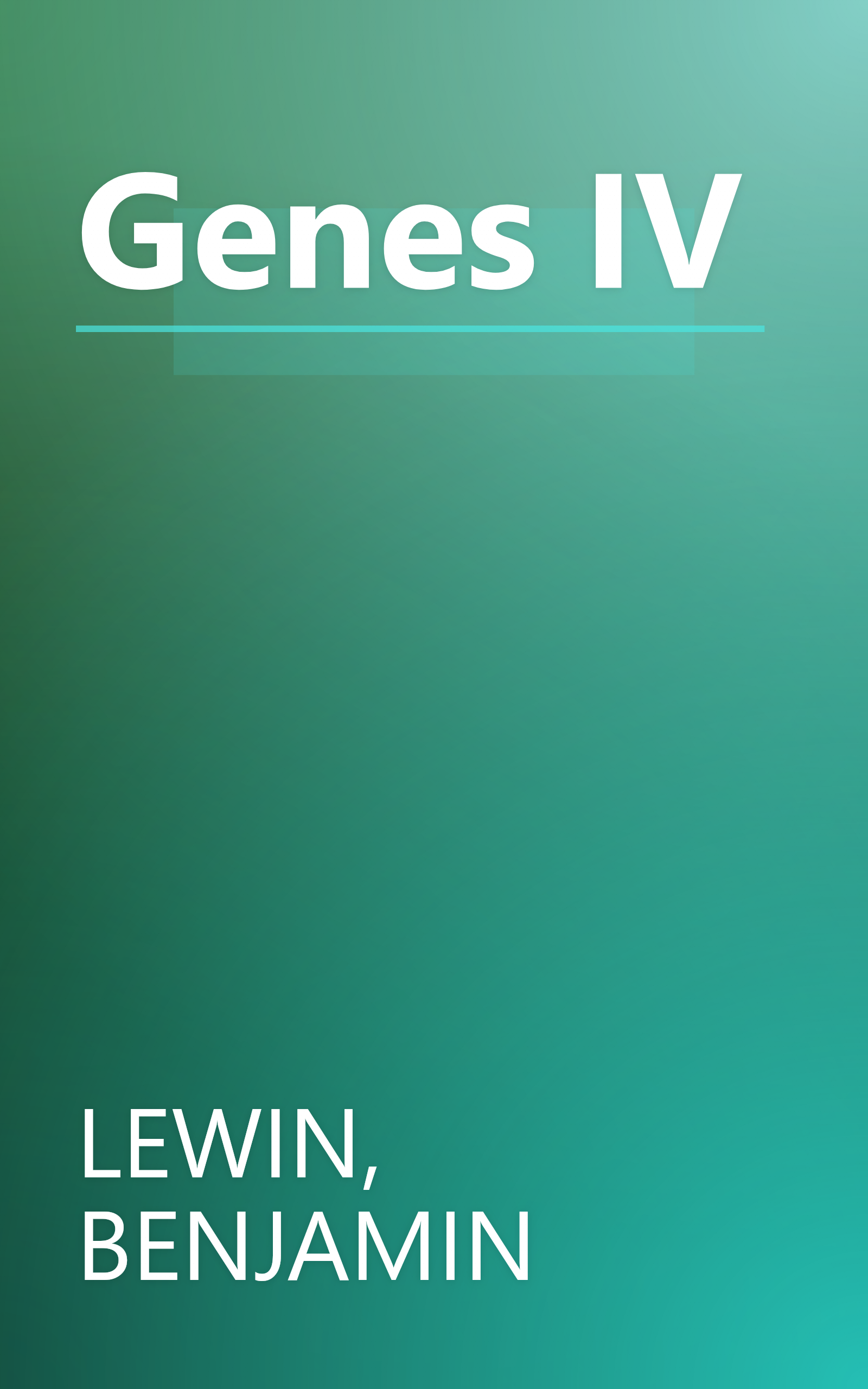 Genes IV book cover