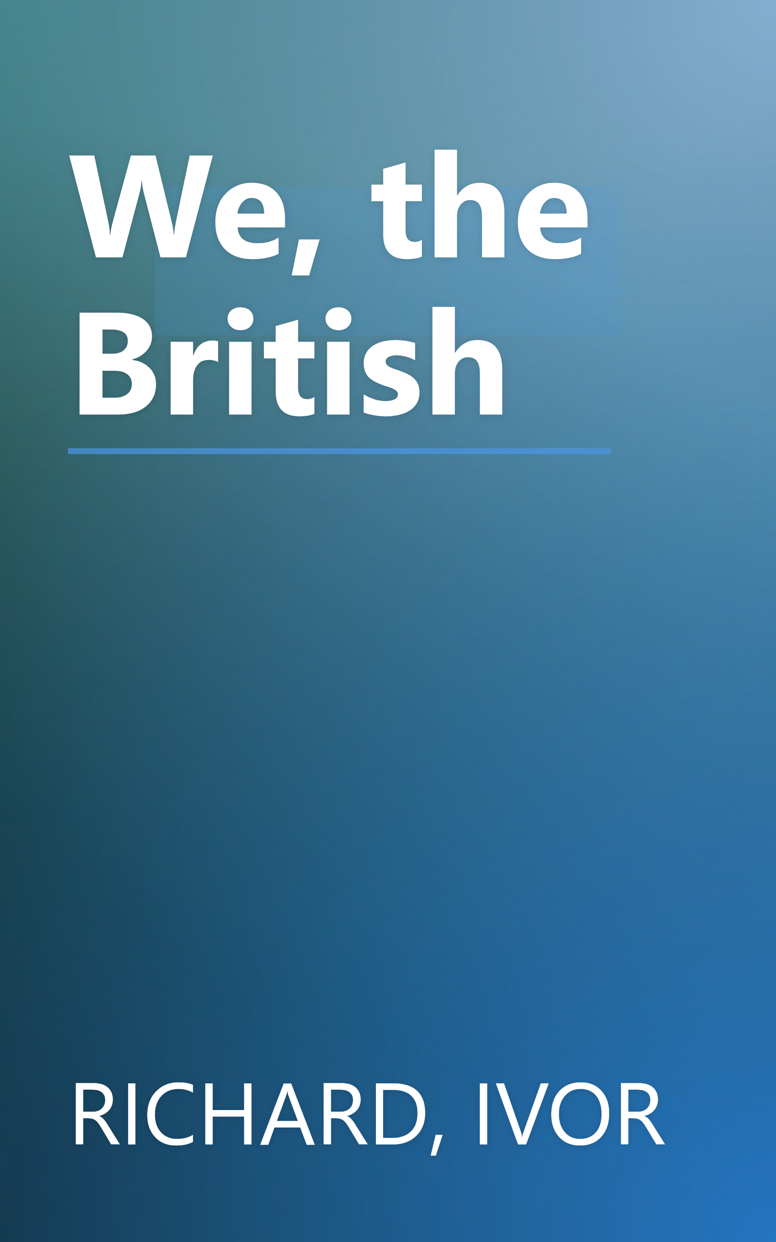 We, the British book cover