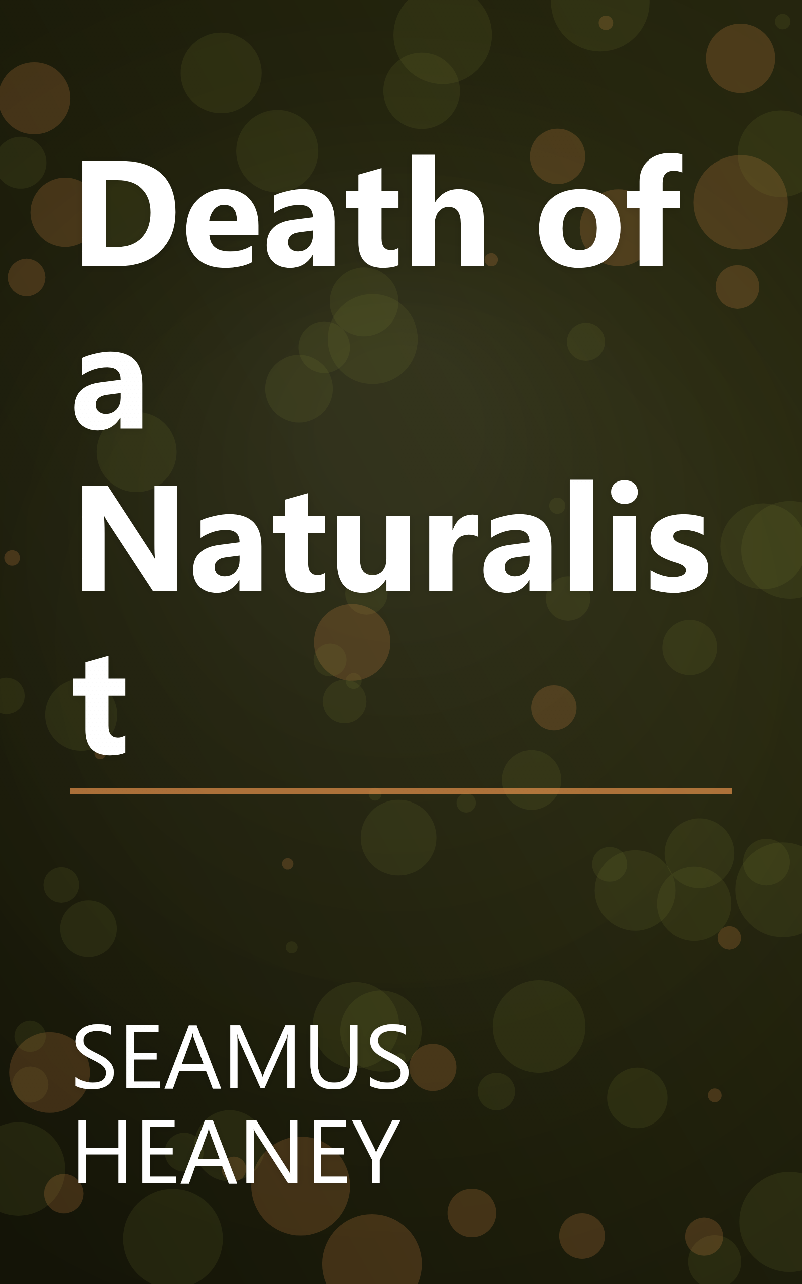 Death of a Naturalist book cover