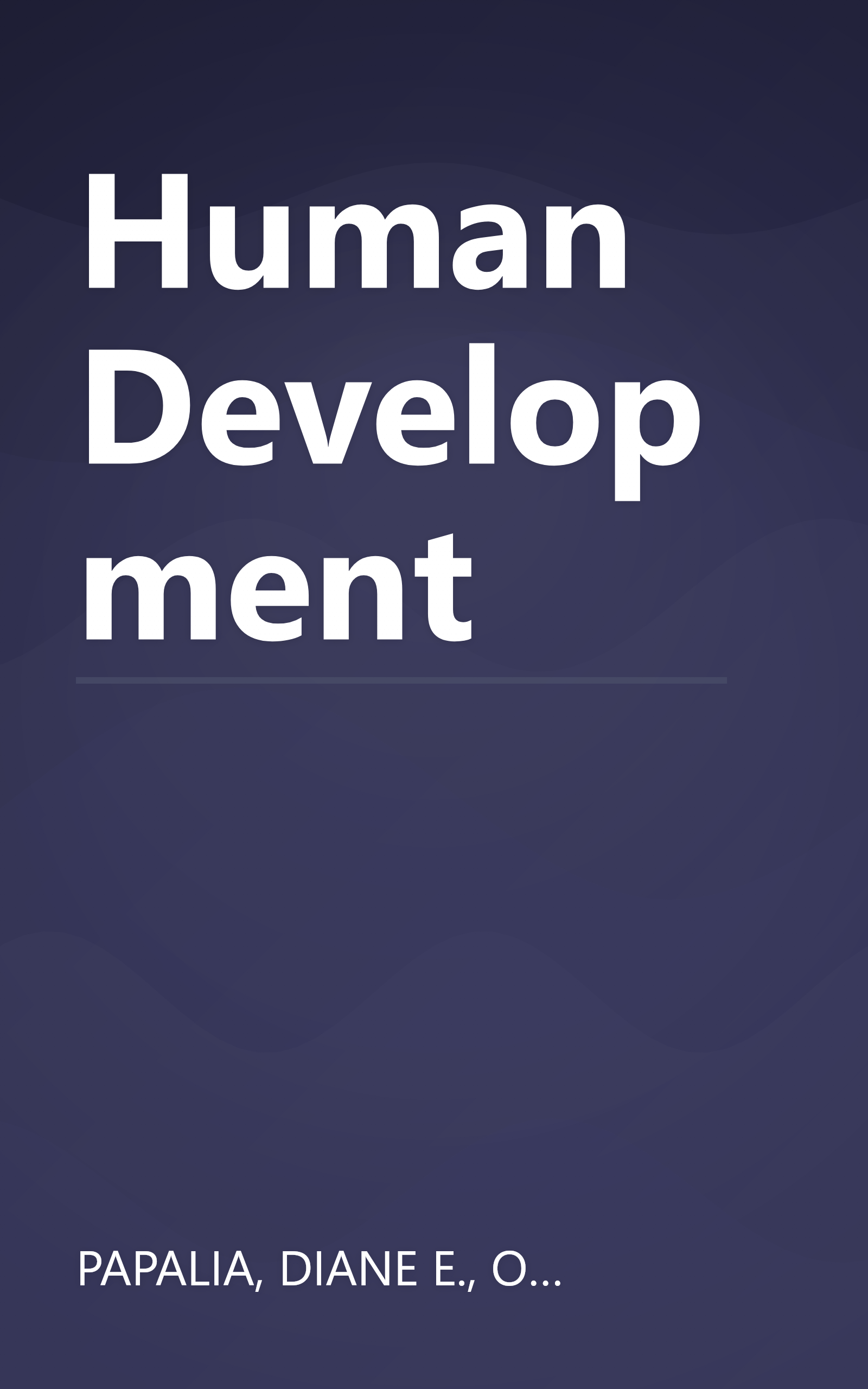 Human Development book cover