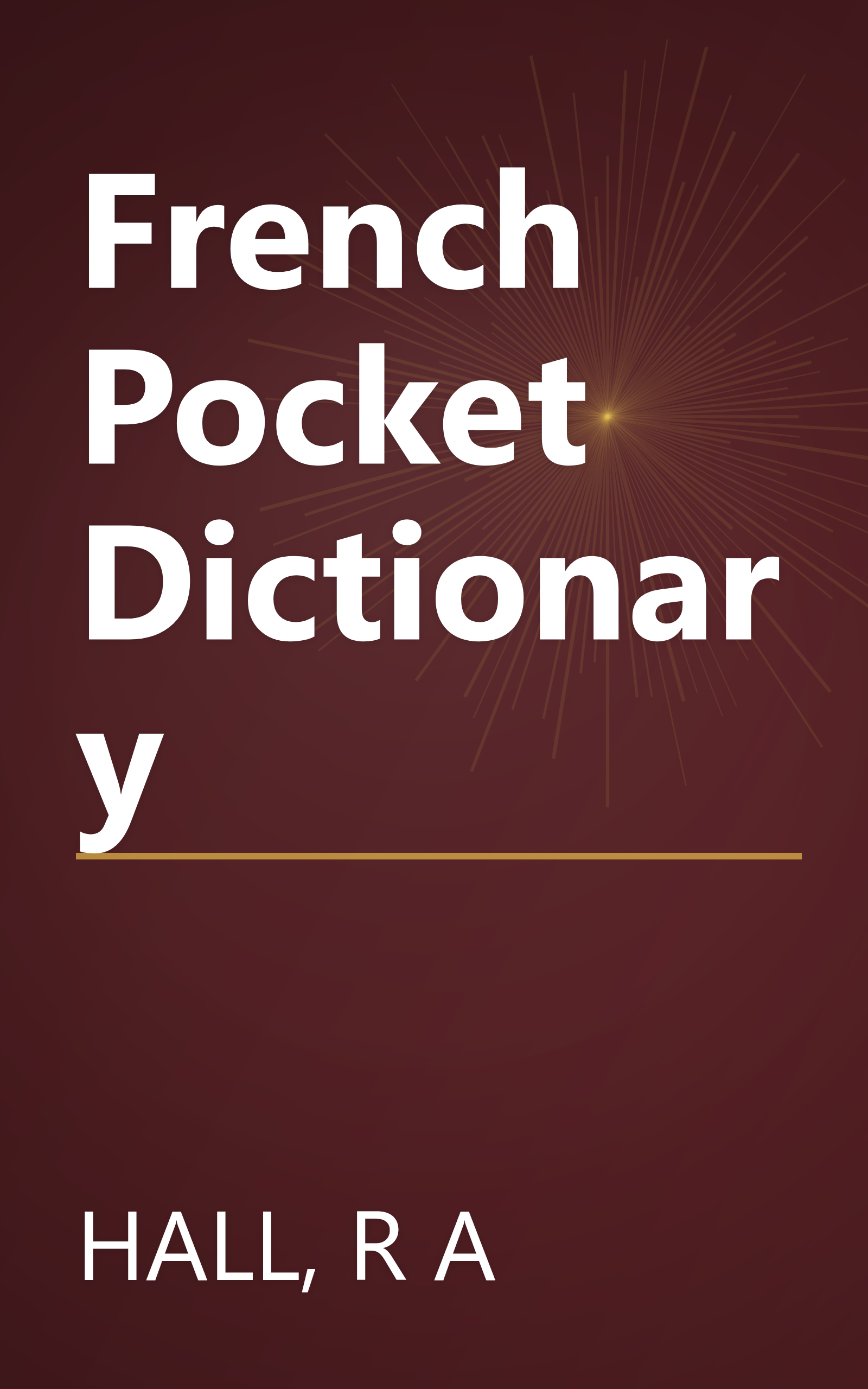 French Pocket Dictionary book cover