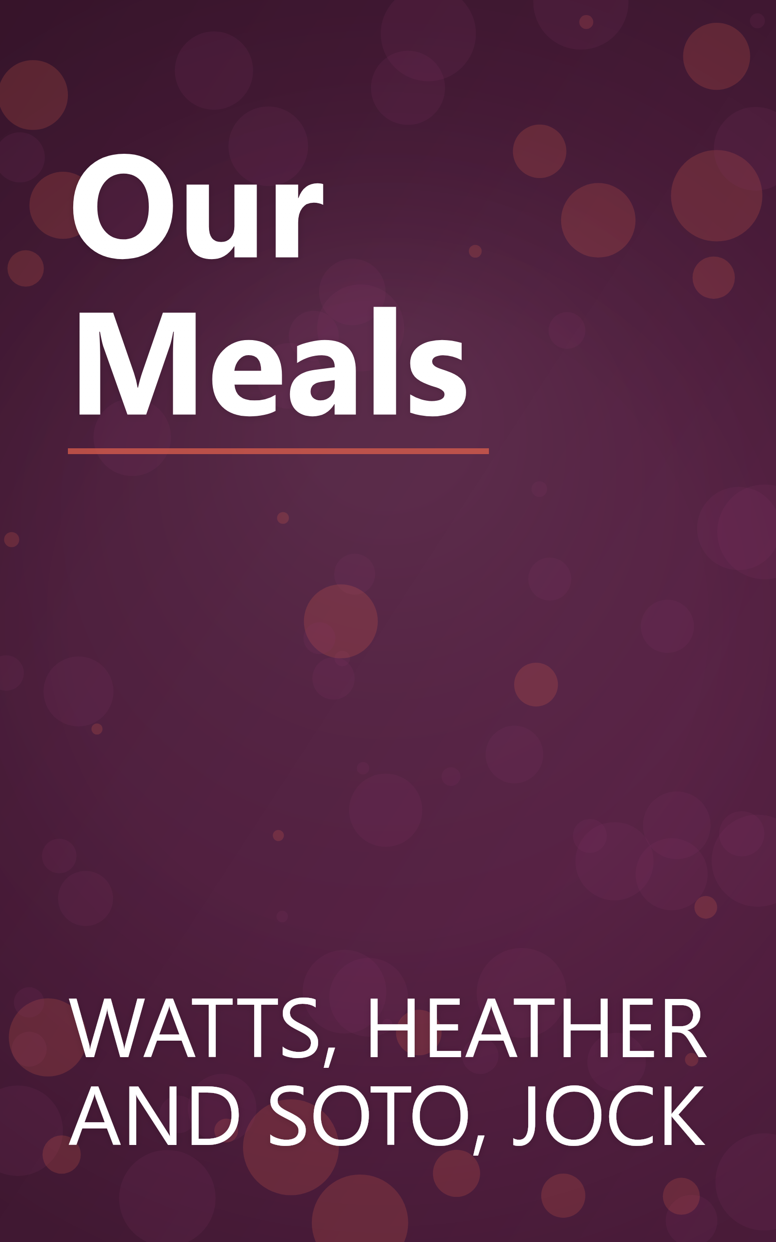 Our Meals book cover