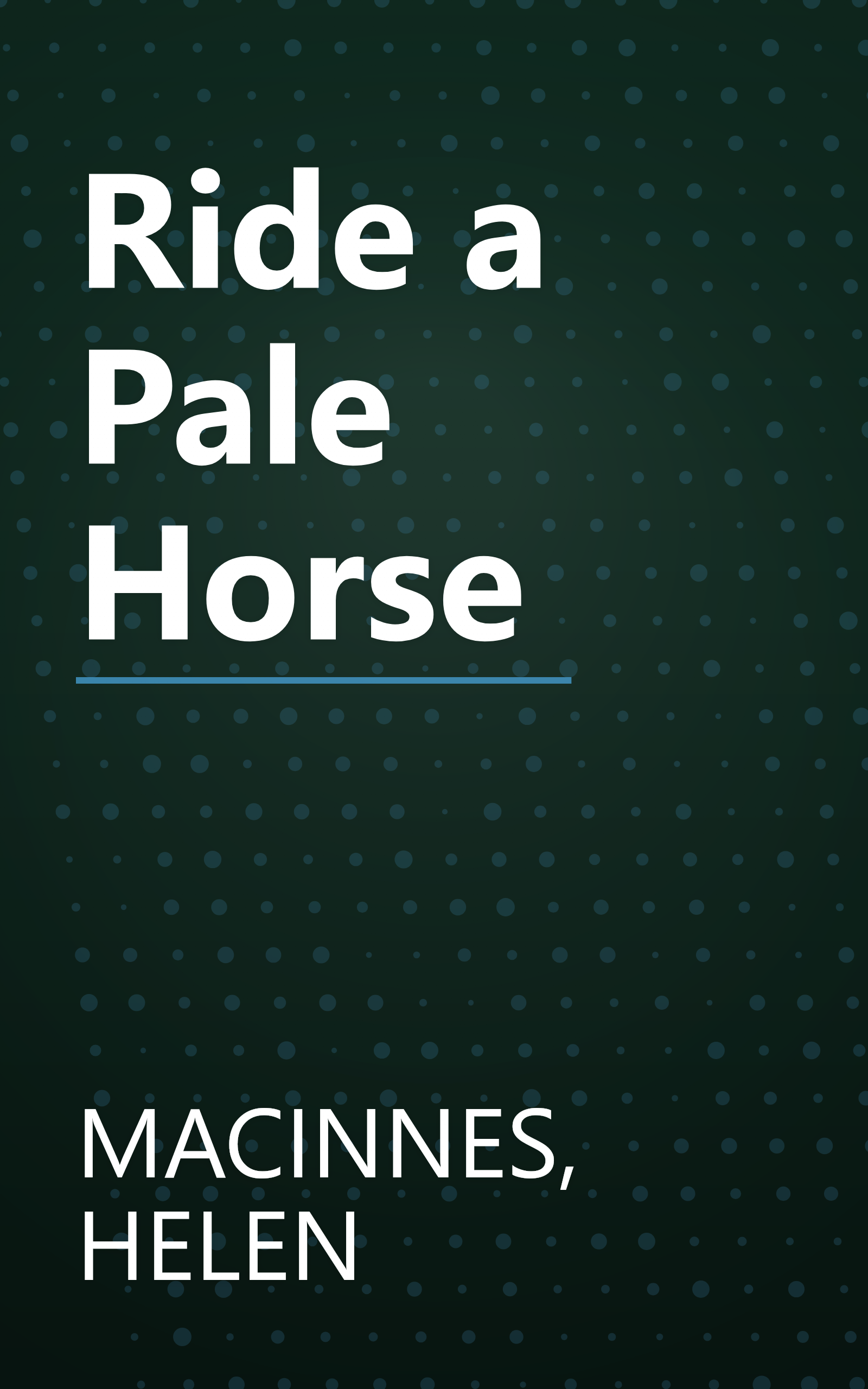 Ride a Pale Horse book cover