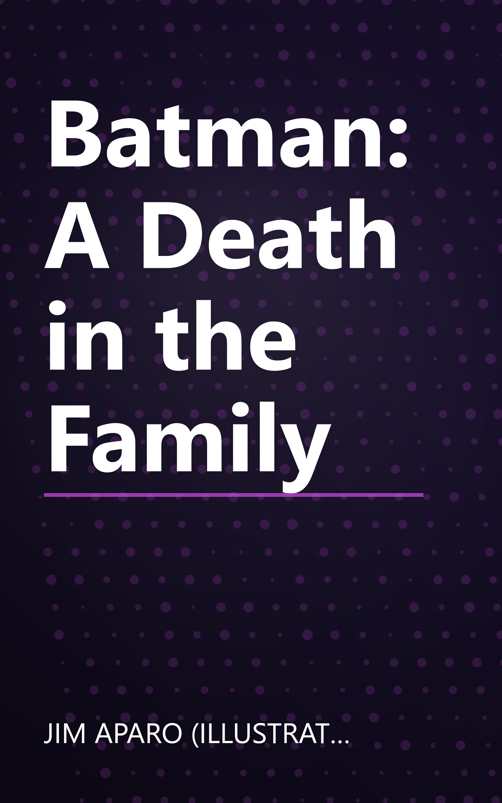 Batman: A Death in the Family book cover