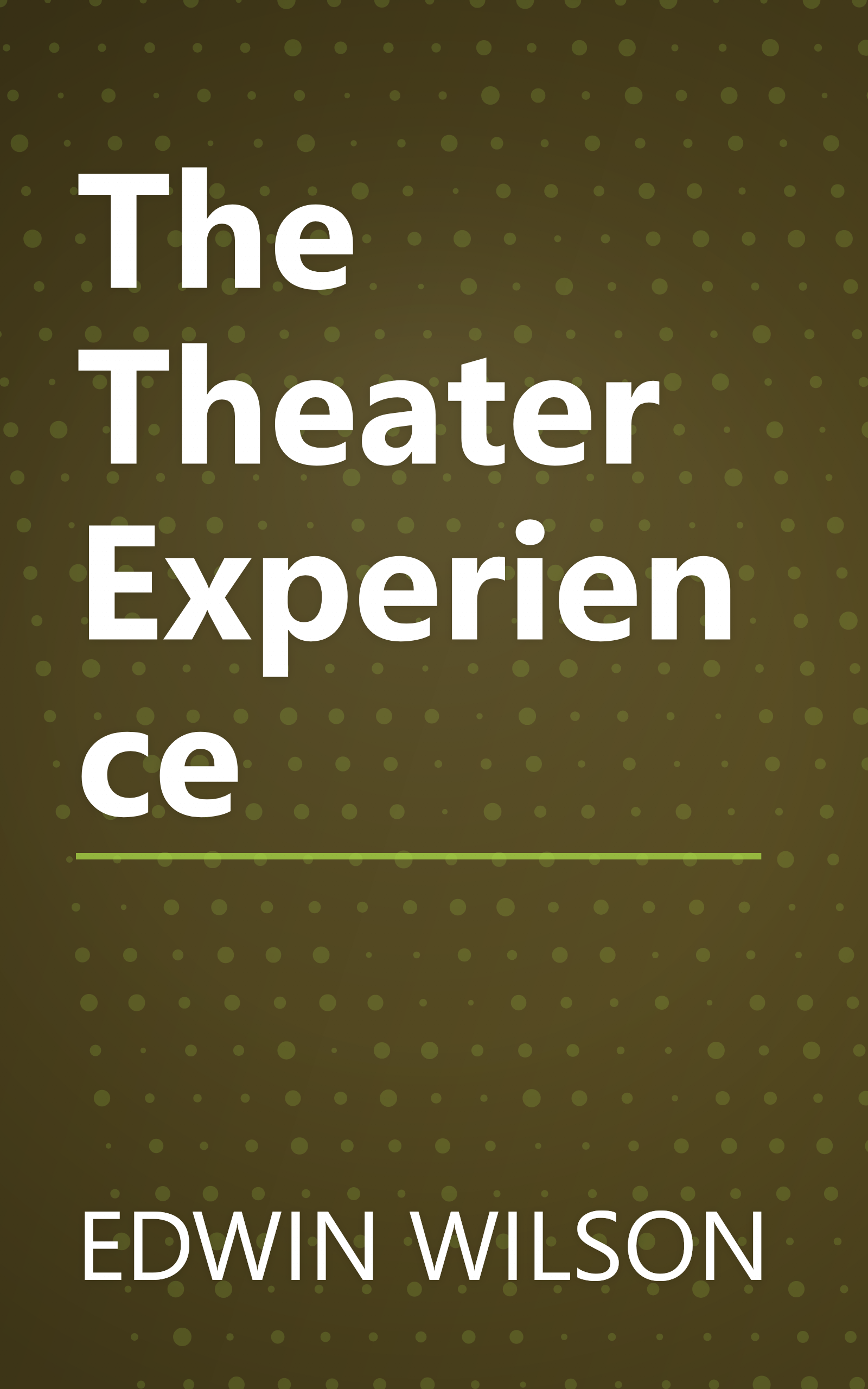 The Theater Experience book cover