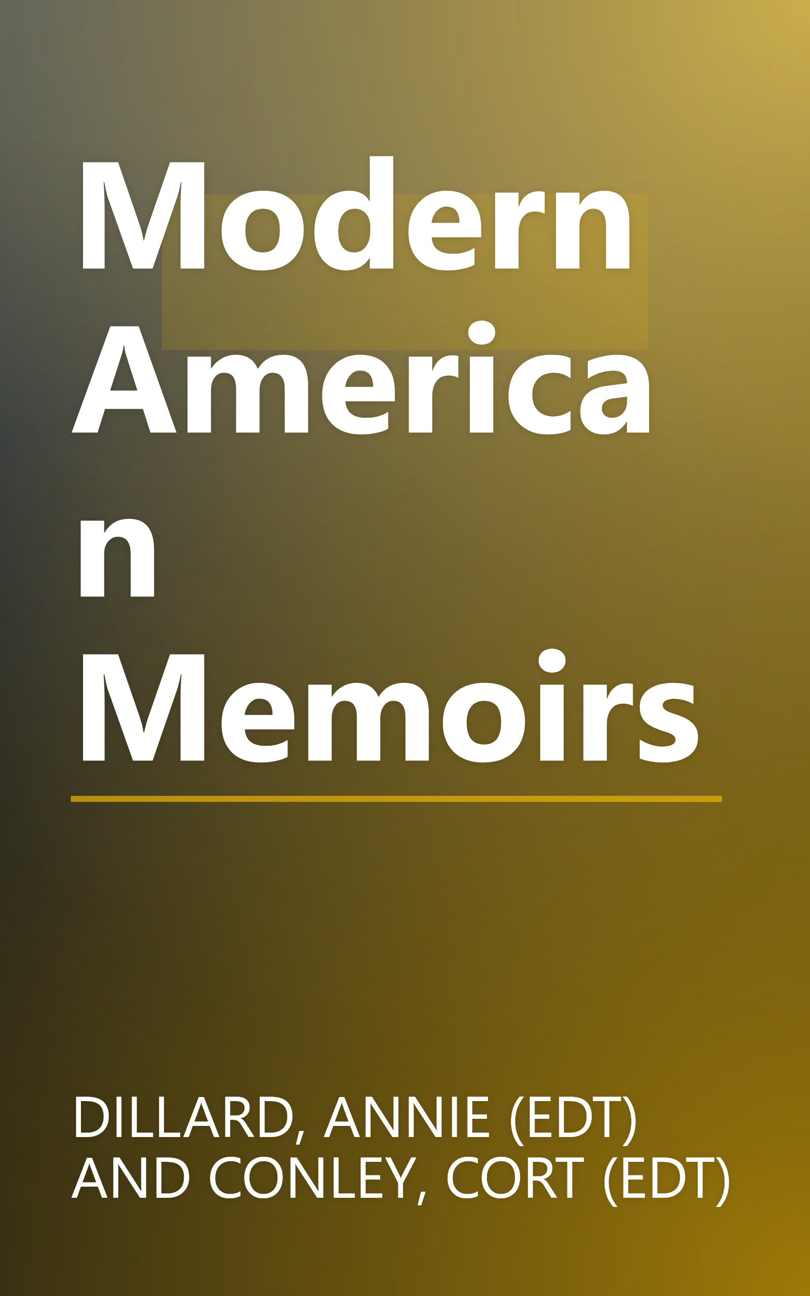 Modern American Memoirs book cover