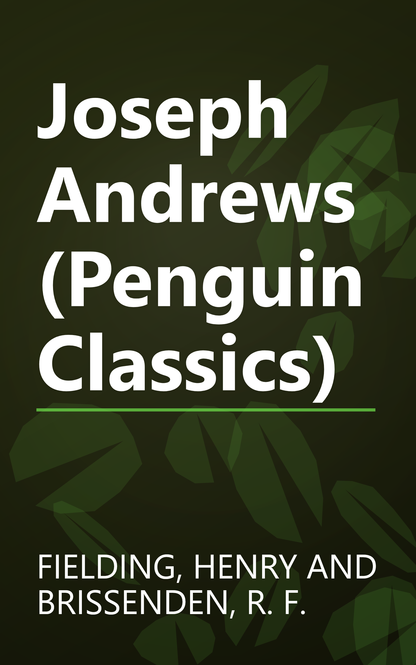 Joseph Andrews (Penguin Classics) book cover