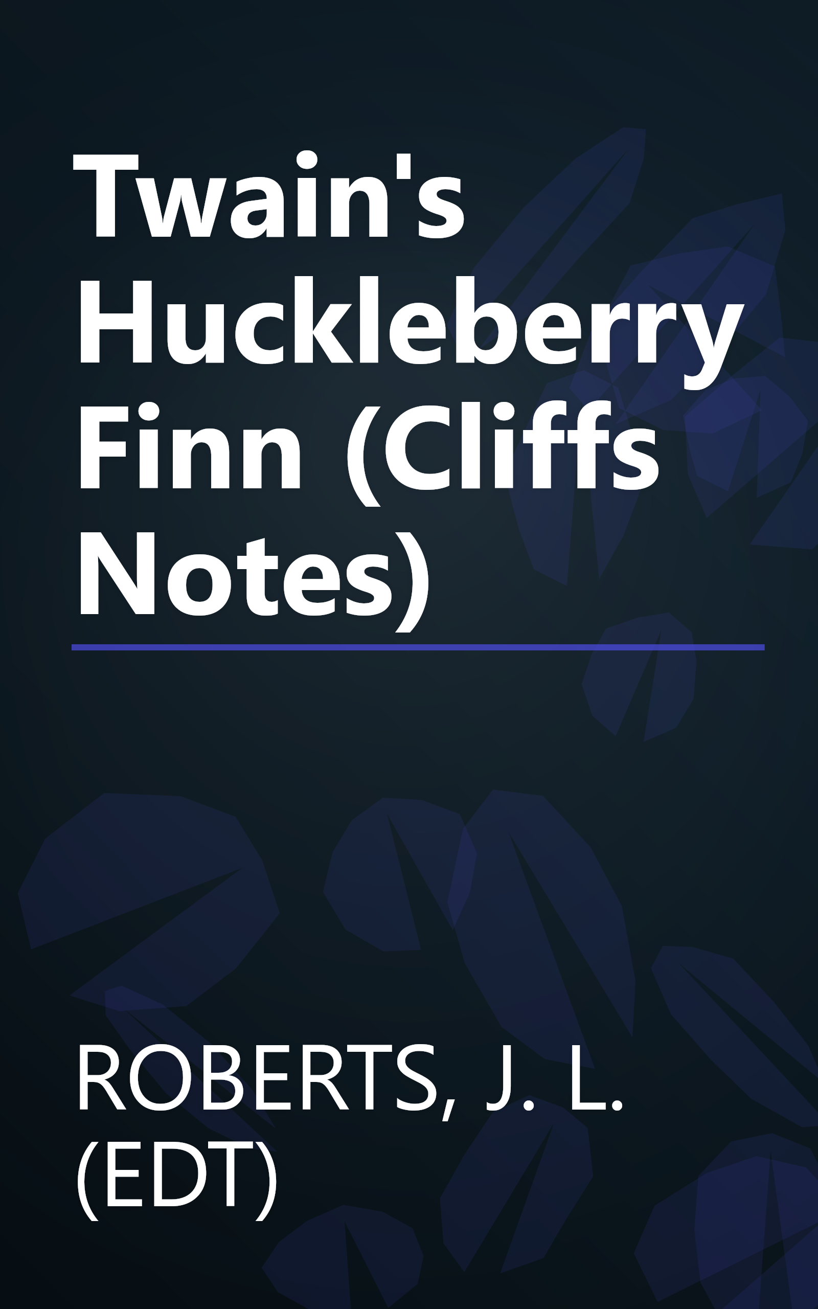 Twain's Huckleberry Finn (Cliffs Notes) book cover