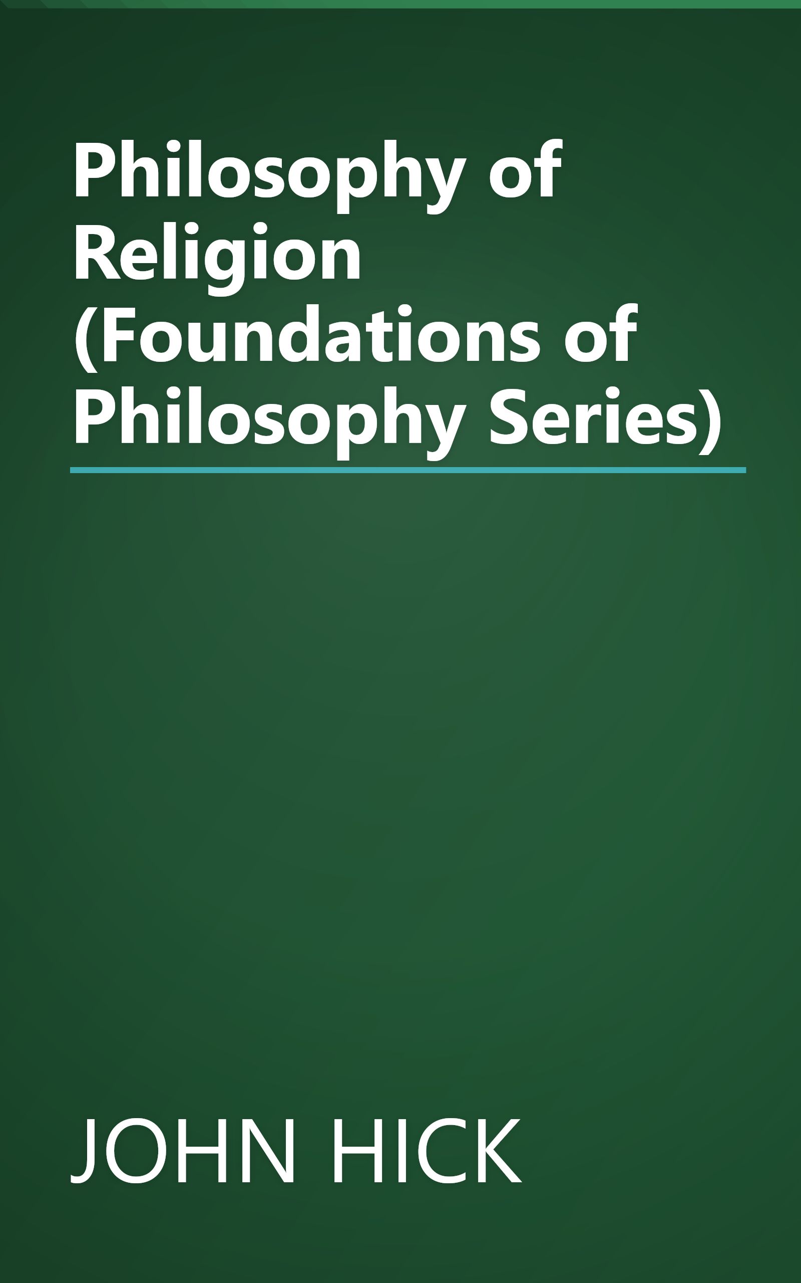Philosophy of Religion (Foundations of Philosophy Series) book cover