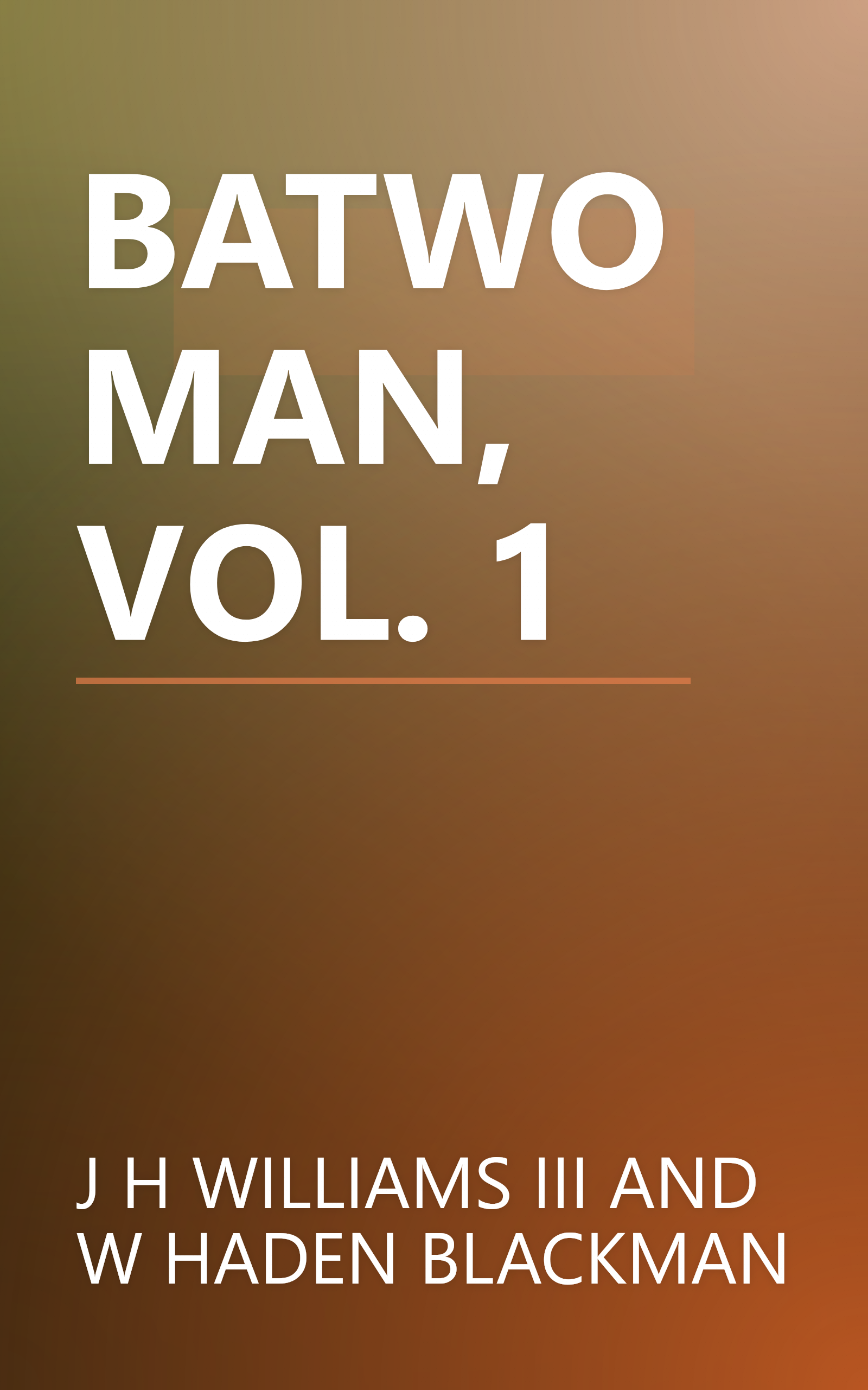 BATWOMAN, VOL. 1 book cover