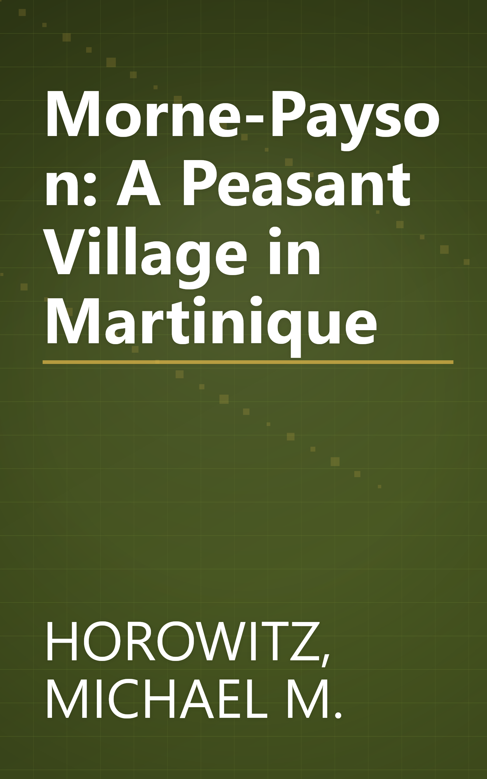 Morne-Payson: A Peasant Village in Martinique book cover