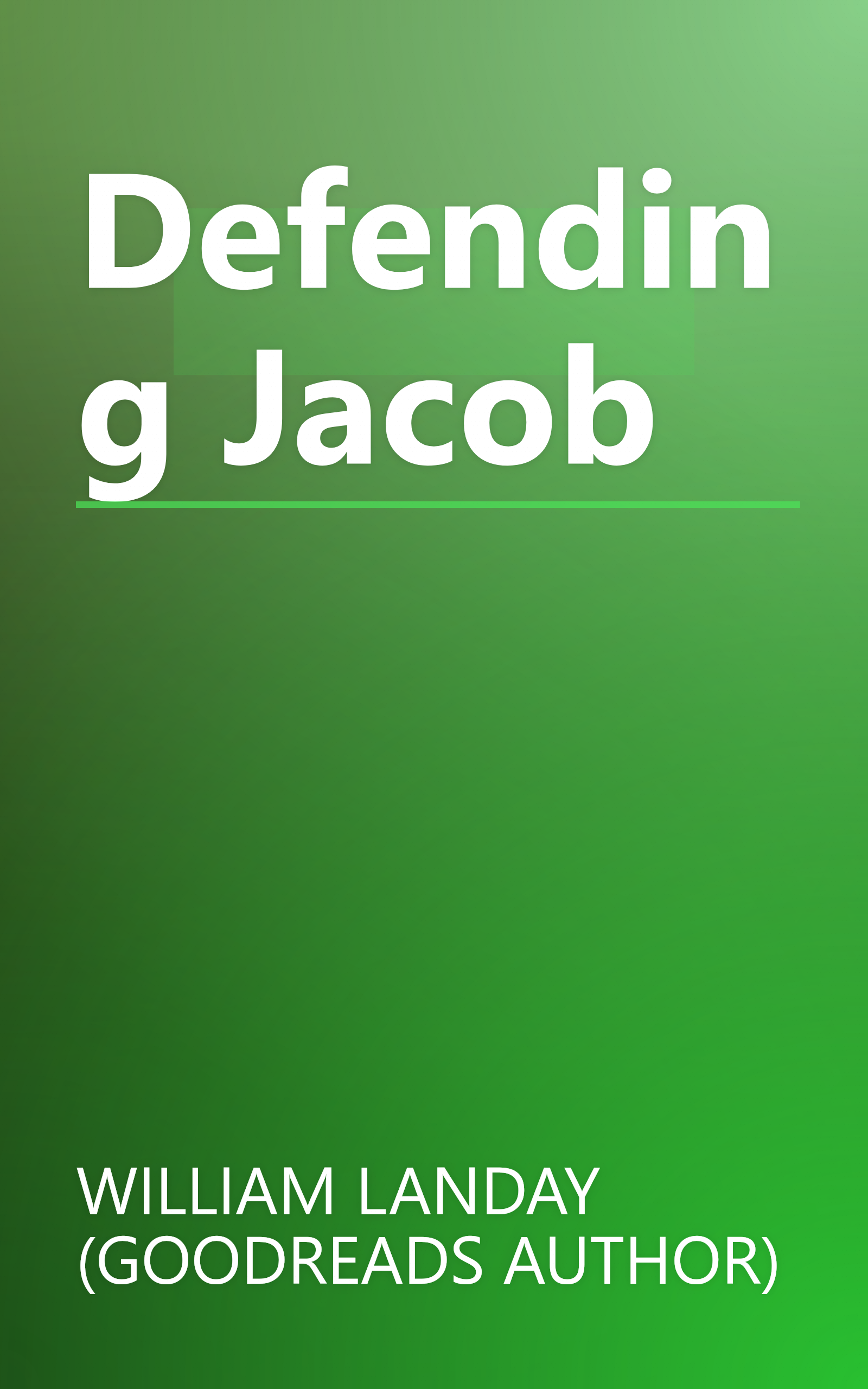 Defending Jacob book cover