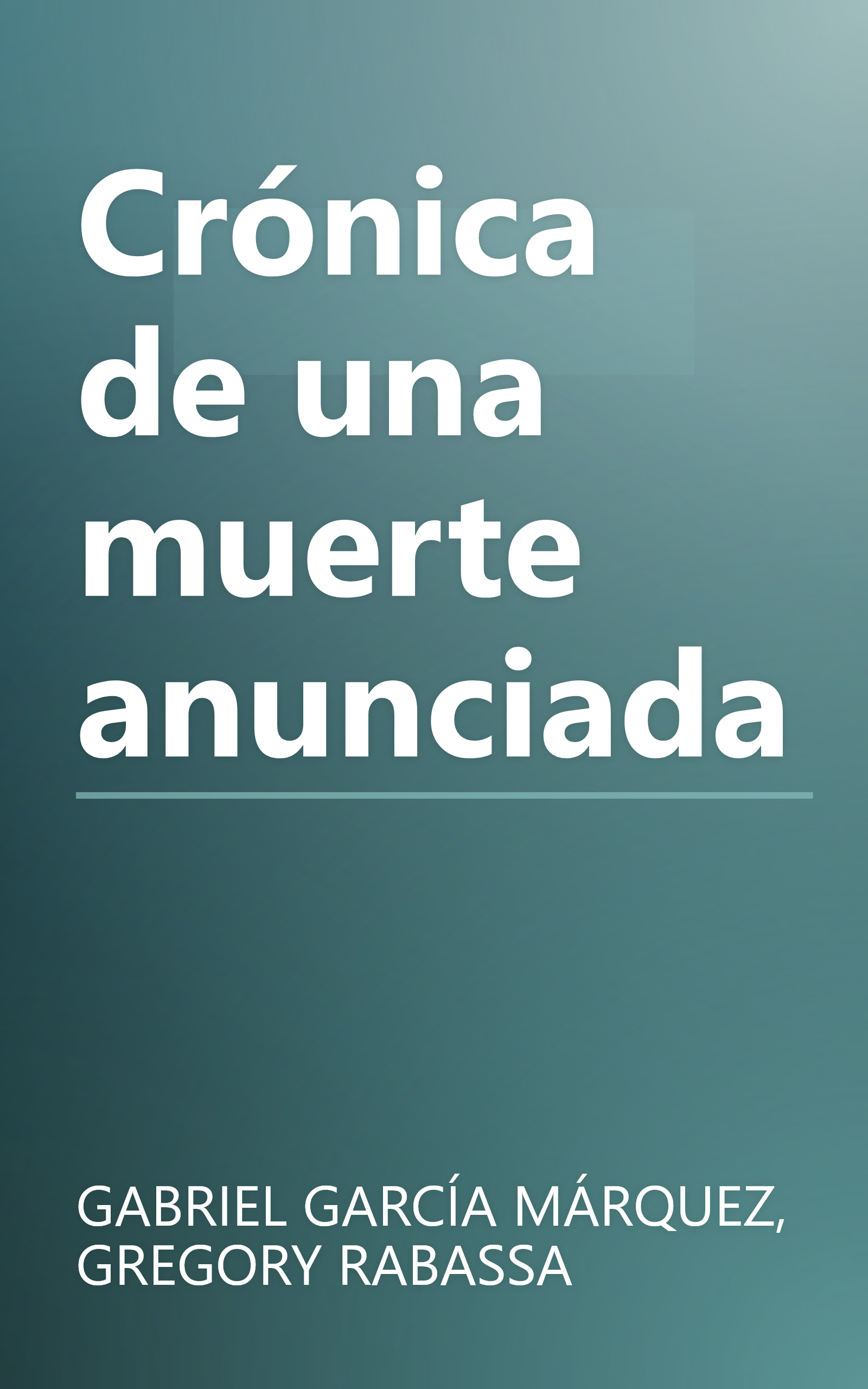 Crónica de una muerte anunciada book cover