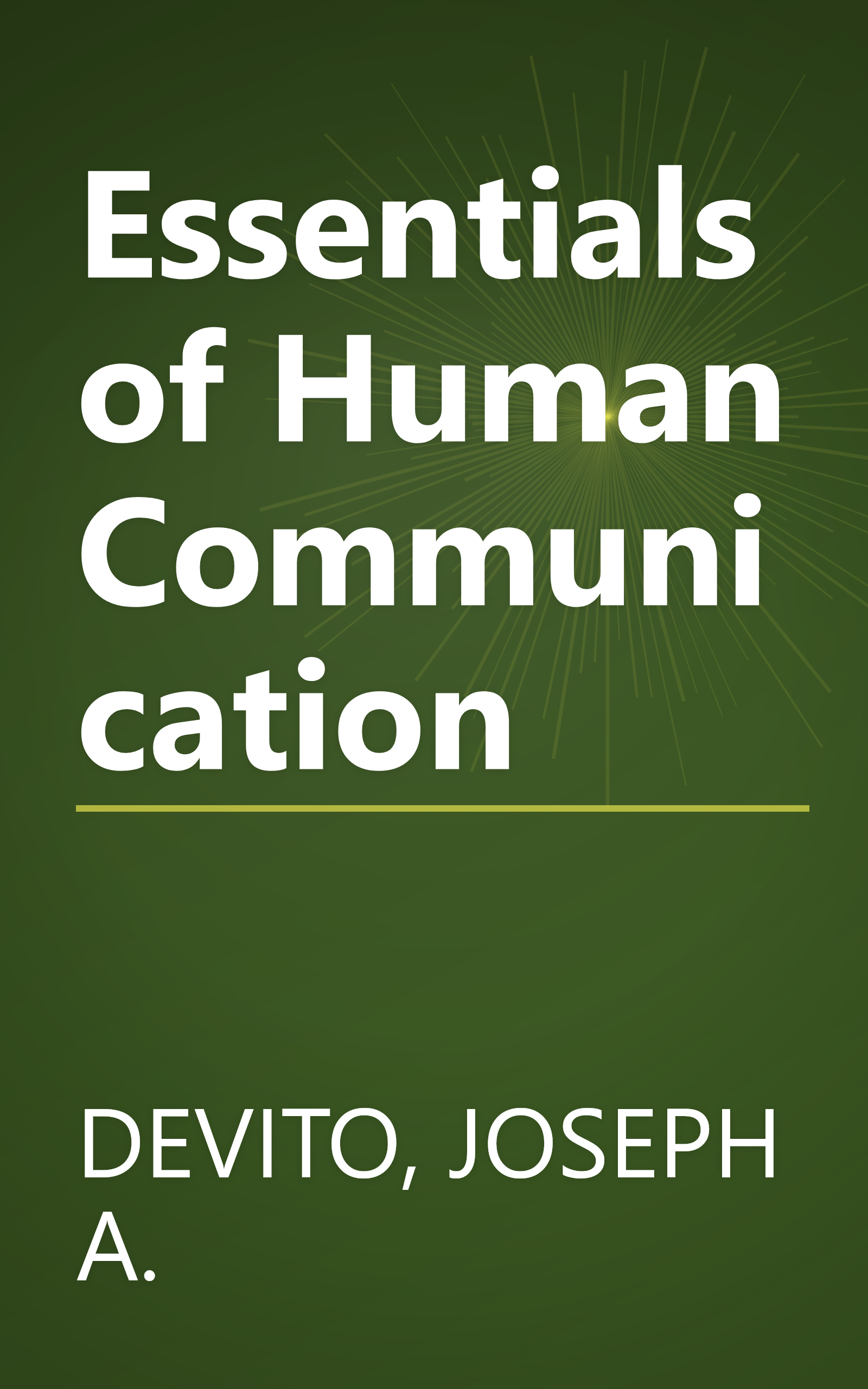 Essentials of Human Communication book cover