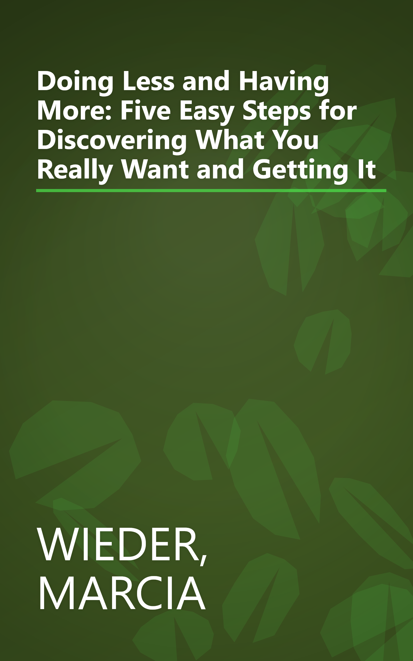 Doing Less and Having More: Five Easy Steps for Discovering What You Really Want and Getting It book cover