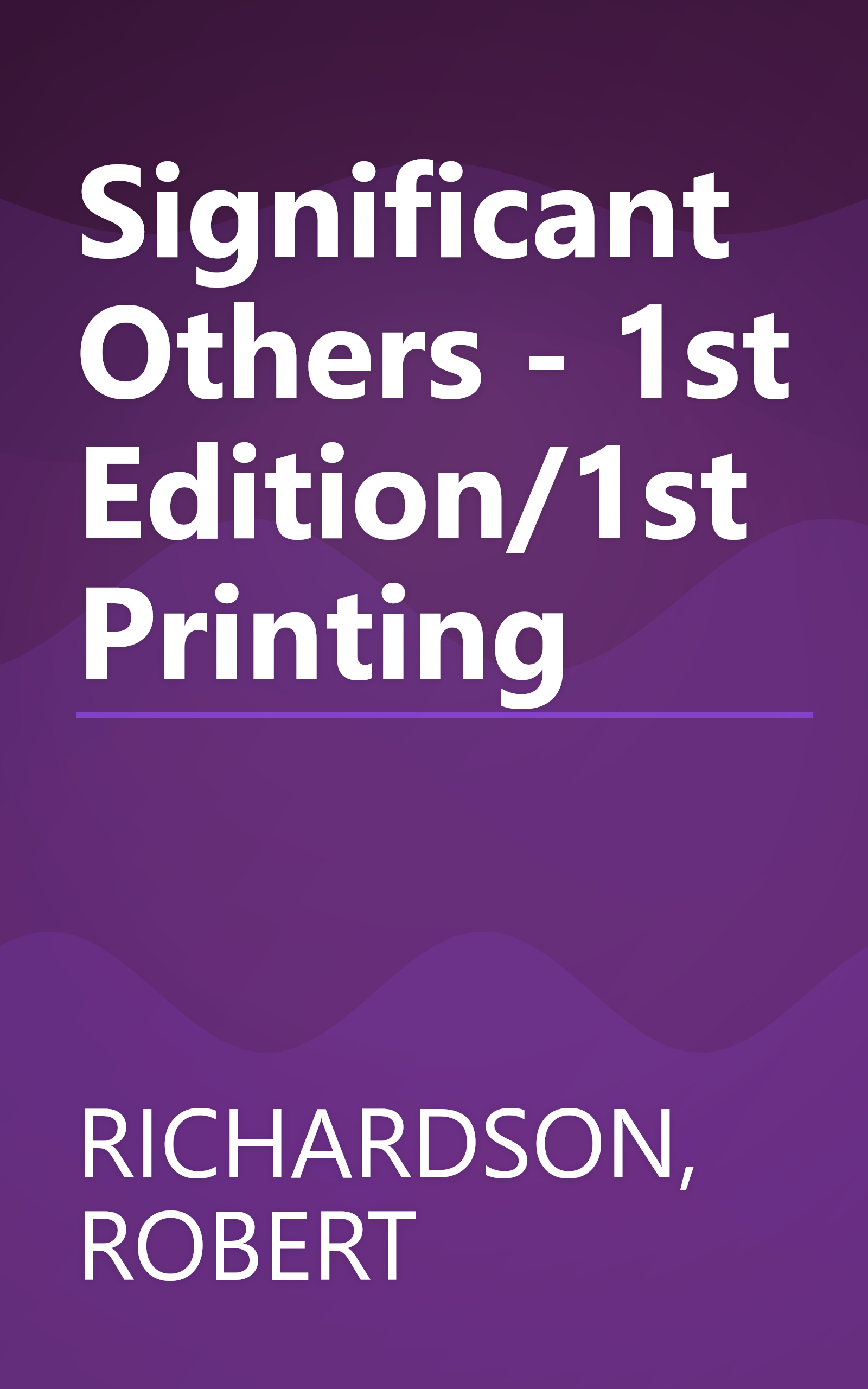 Significant Others - 1st Edition/1st Printing book cover