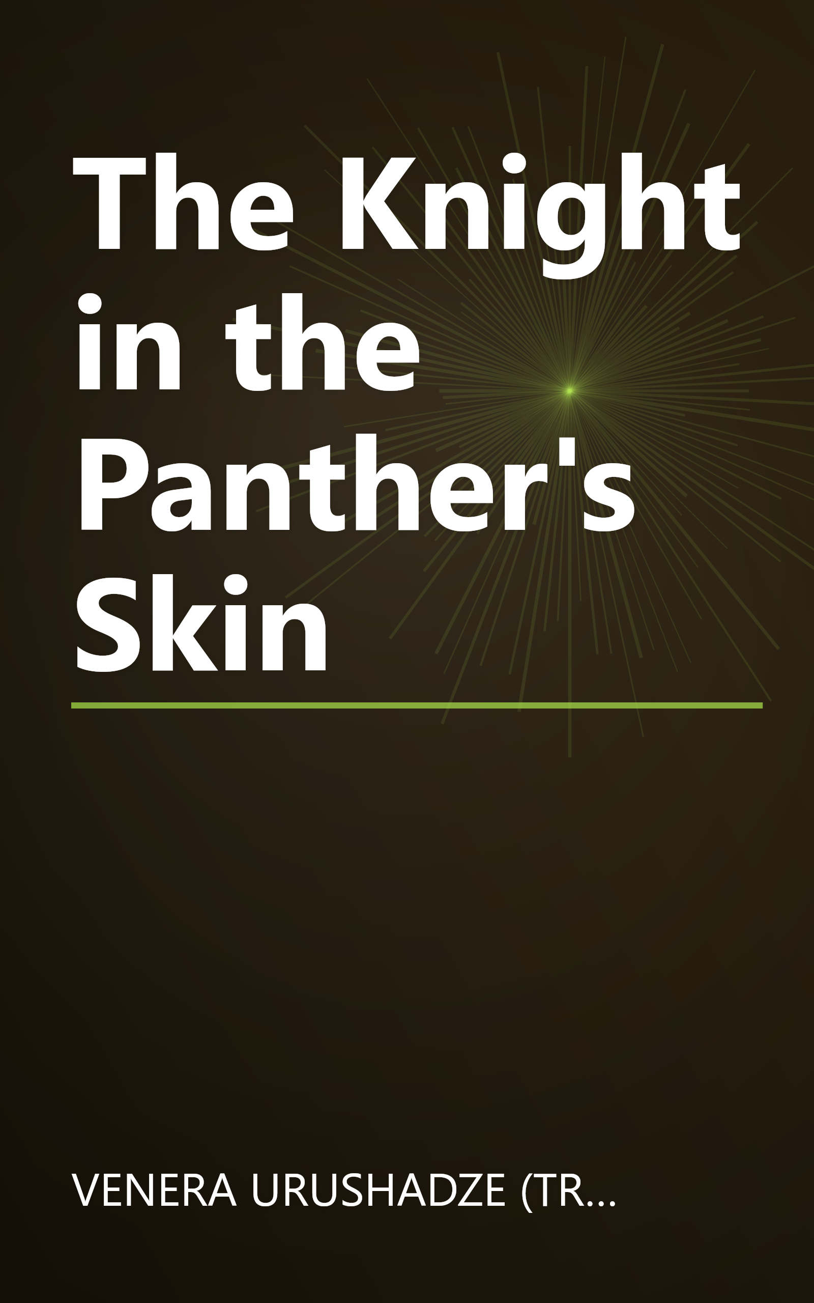 The Knight in the Panther's Skin book cover