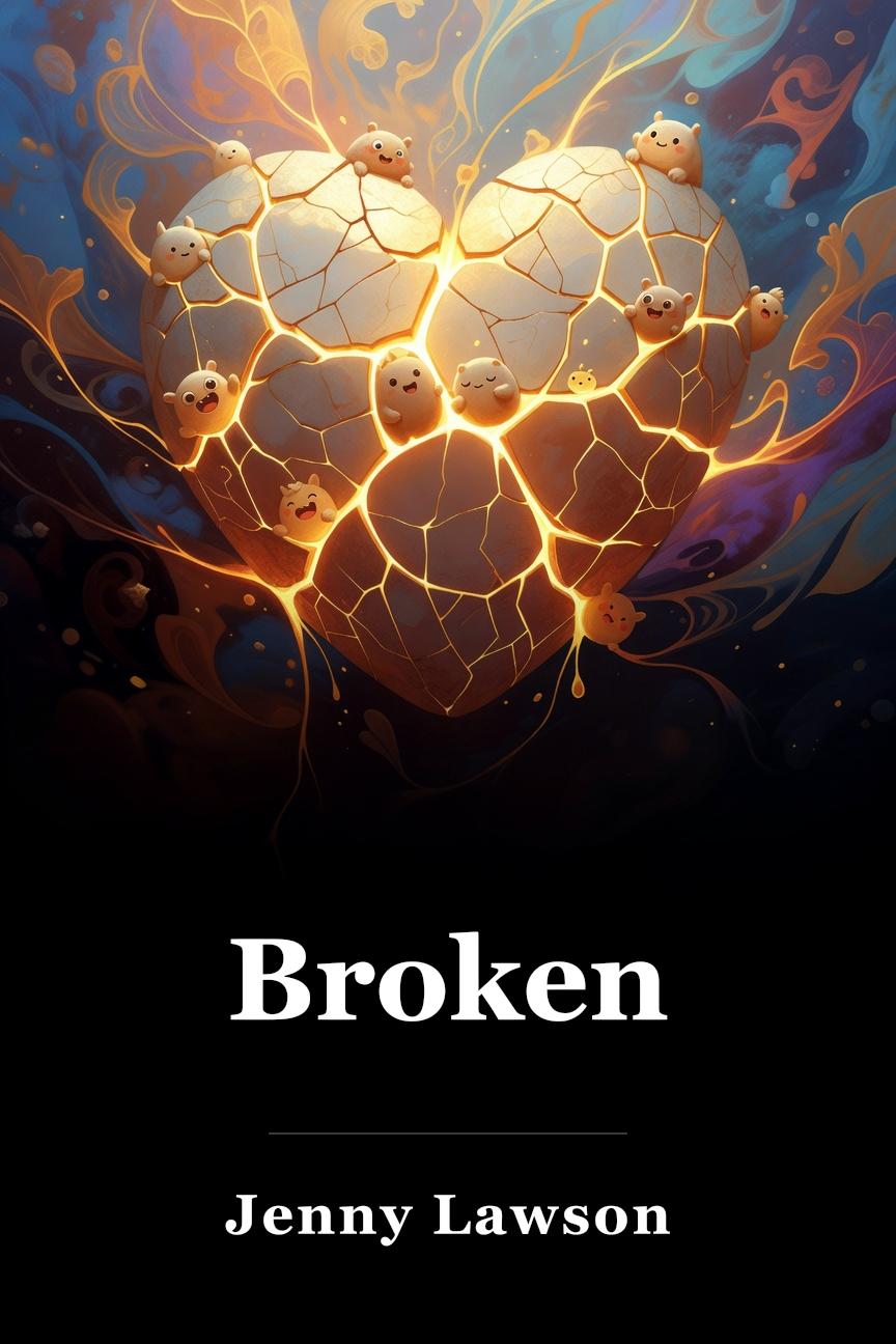 Broken book cover