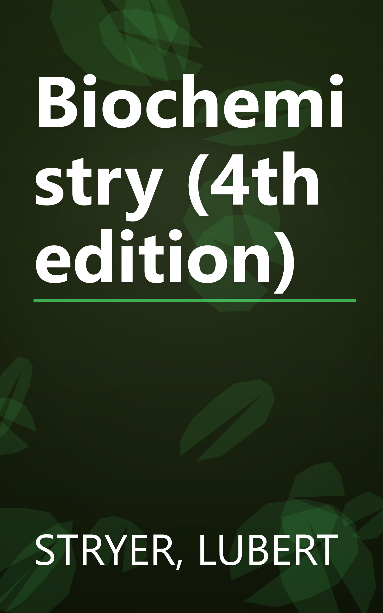 Biochemistry (4th edition) book cover