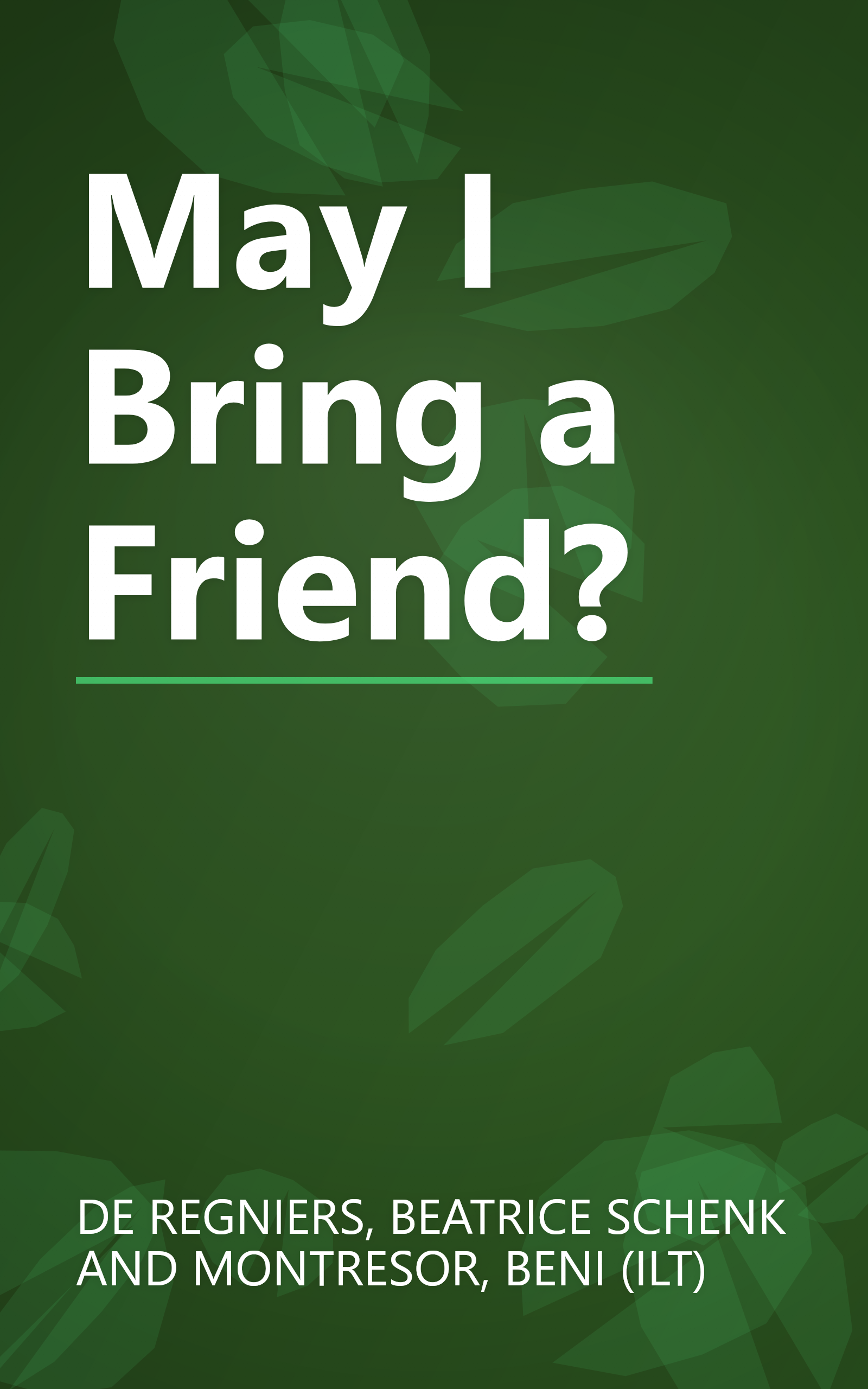 May I Bring a Friend? book cover