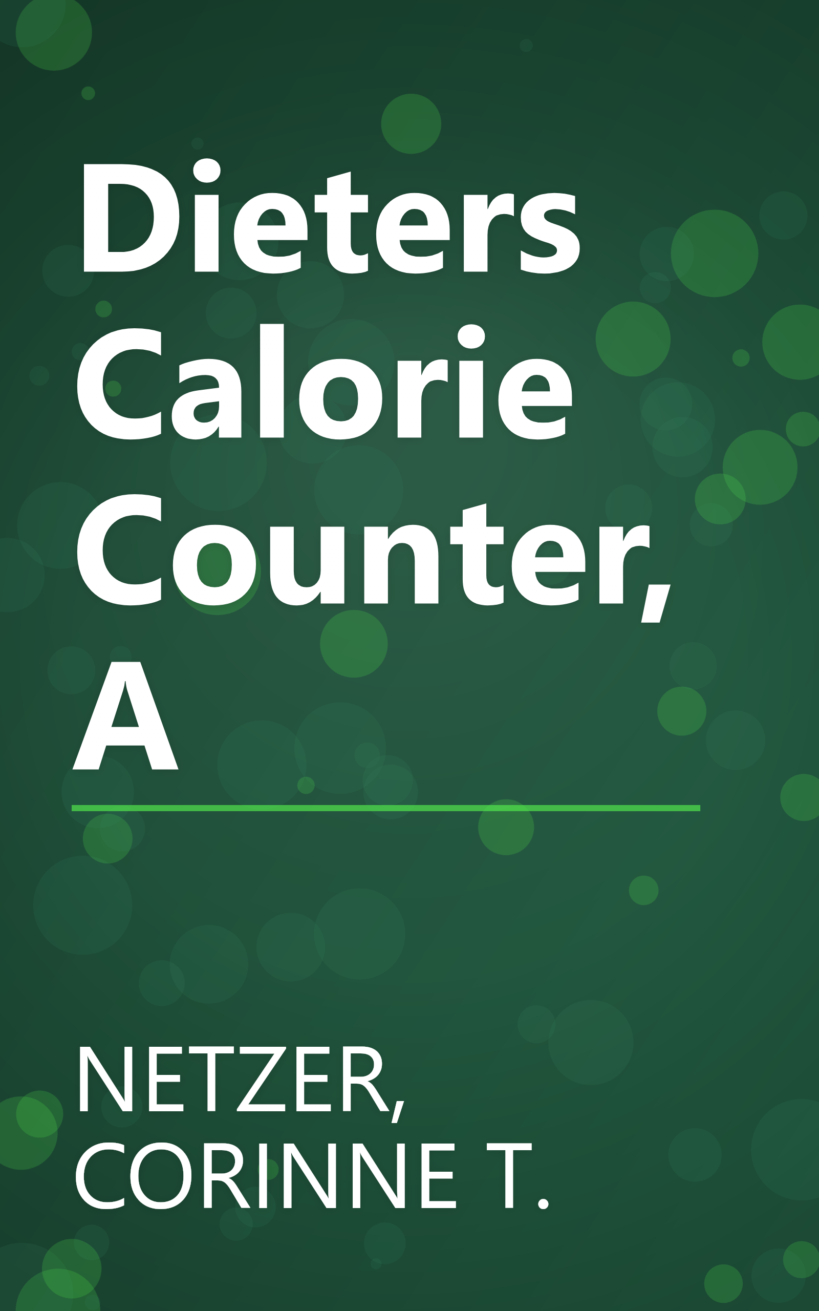 Dieters Calorie Counter, A book cover