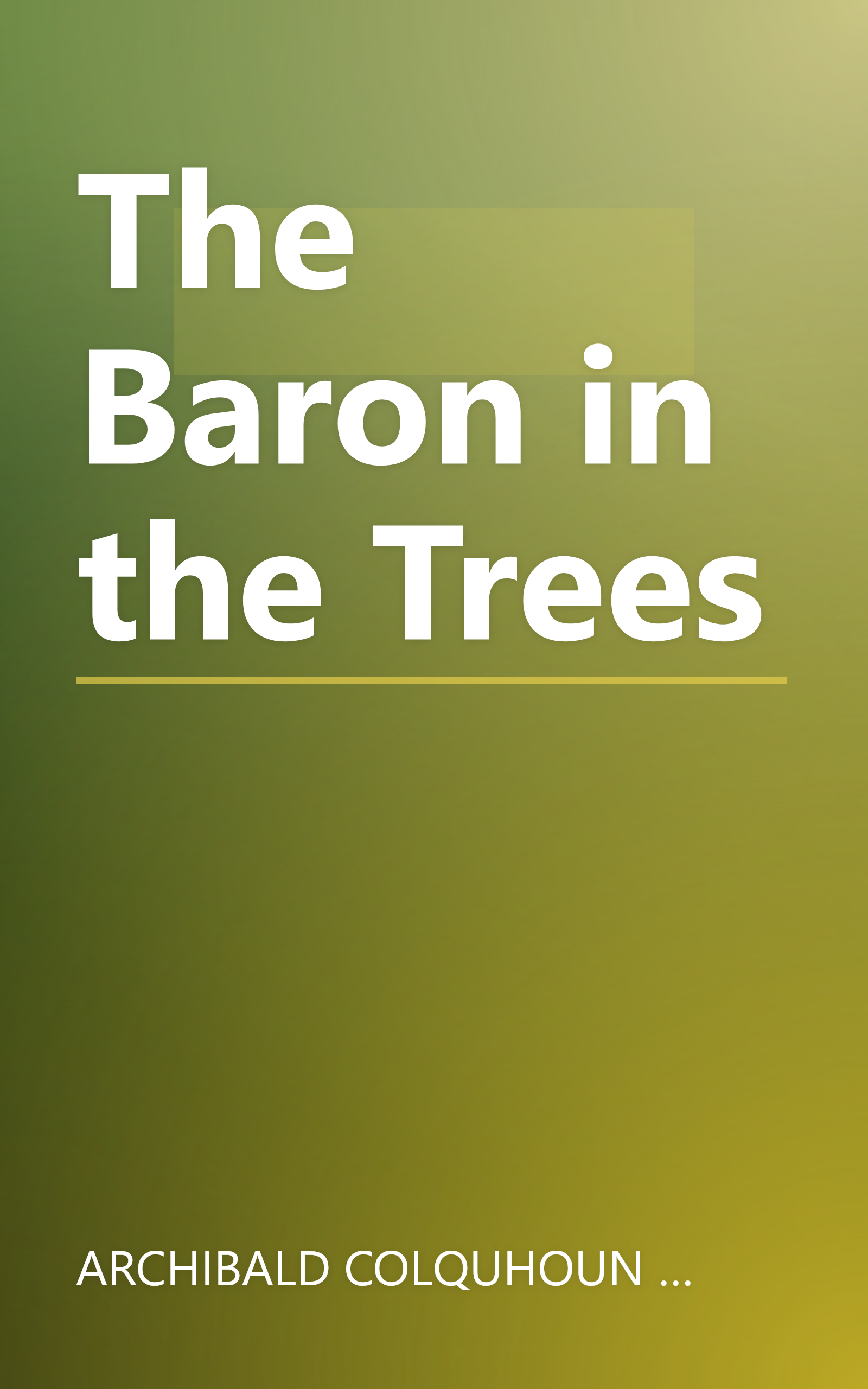 The Baron in the Trees book cover